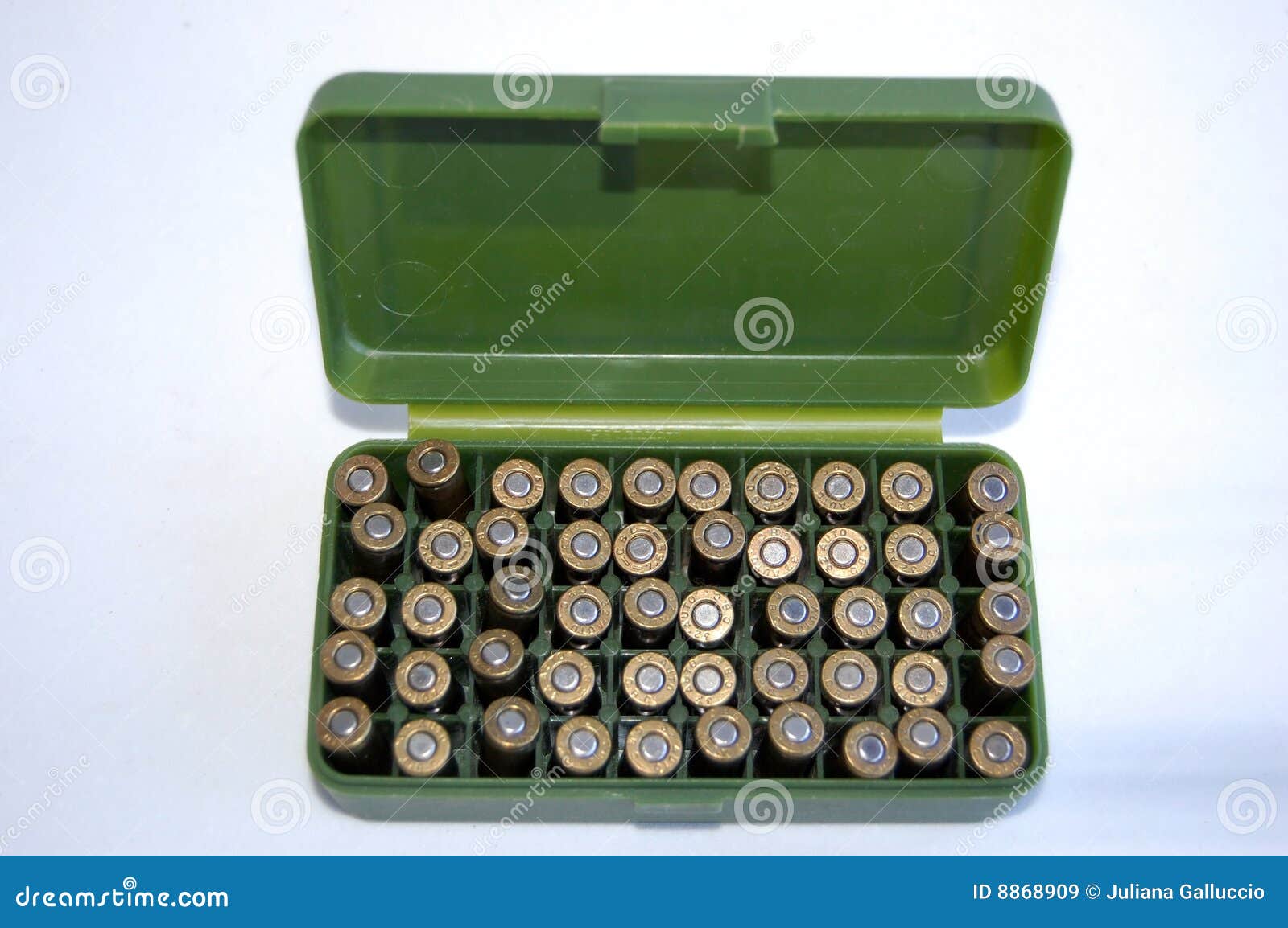 Gun Shells in Ammunition Box Stock Image - Image of open, weaponry: 8868909