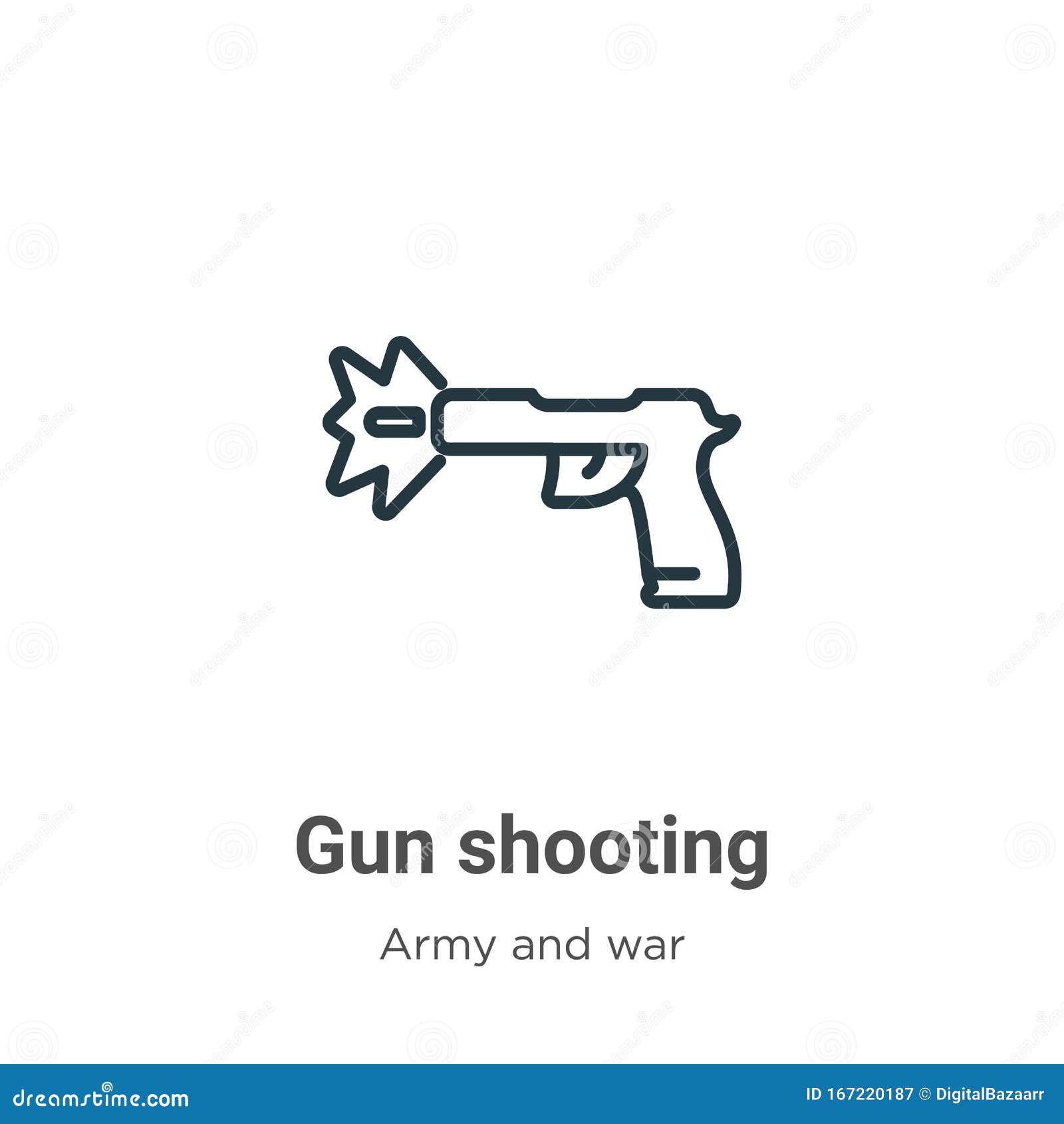 Gun Shooting Outline Vector Icon. Thin Line Black Gun Shooting Icon ... Gun Shooting Outline Vector Icon. Thin Line Black Gun Shooting Icon ...