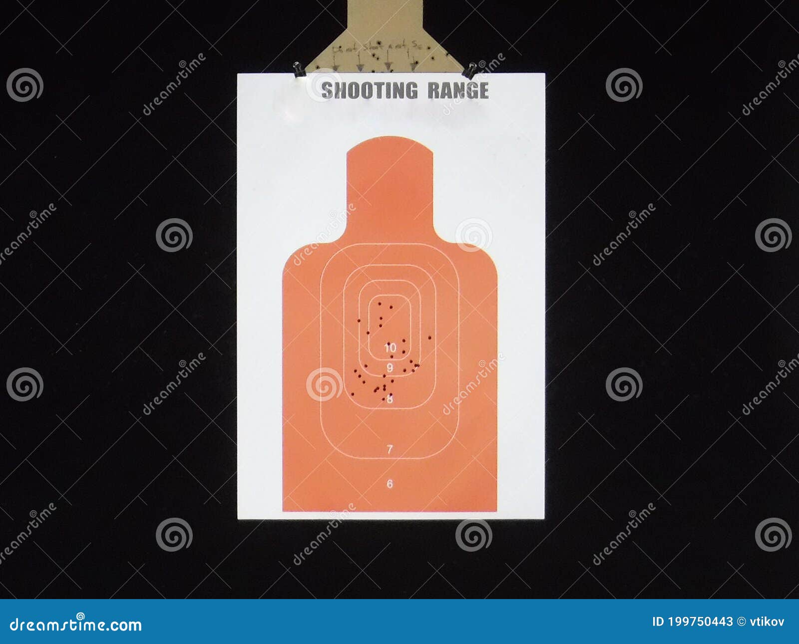 Gun shooting target stock image. Image of human, aiming - 199750443