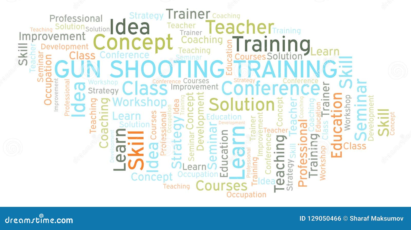 Gun Shooting Training Word Cloud. Stock Illustration - Illustration of ...