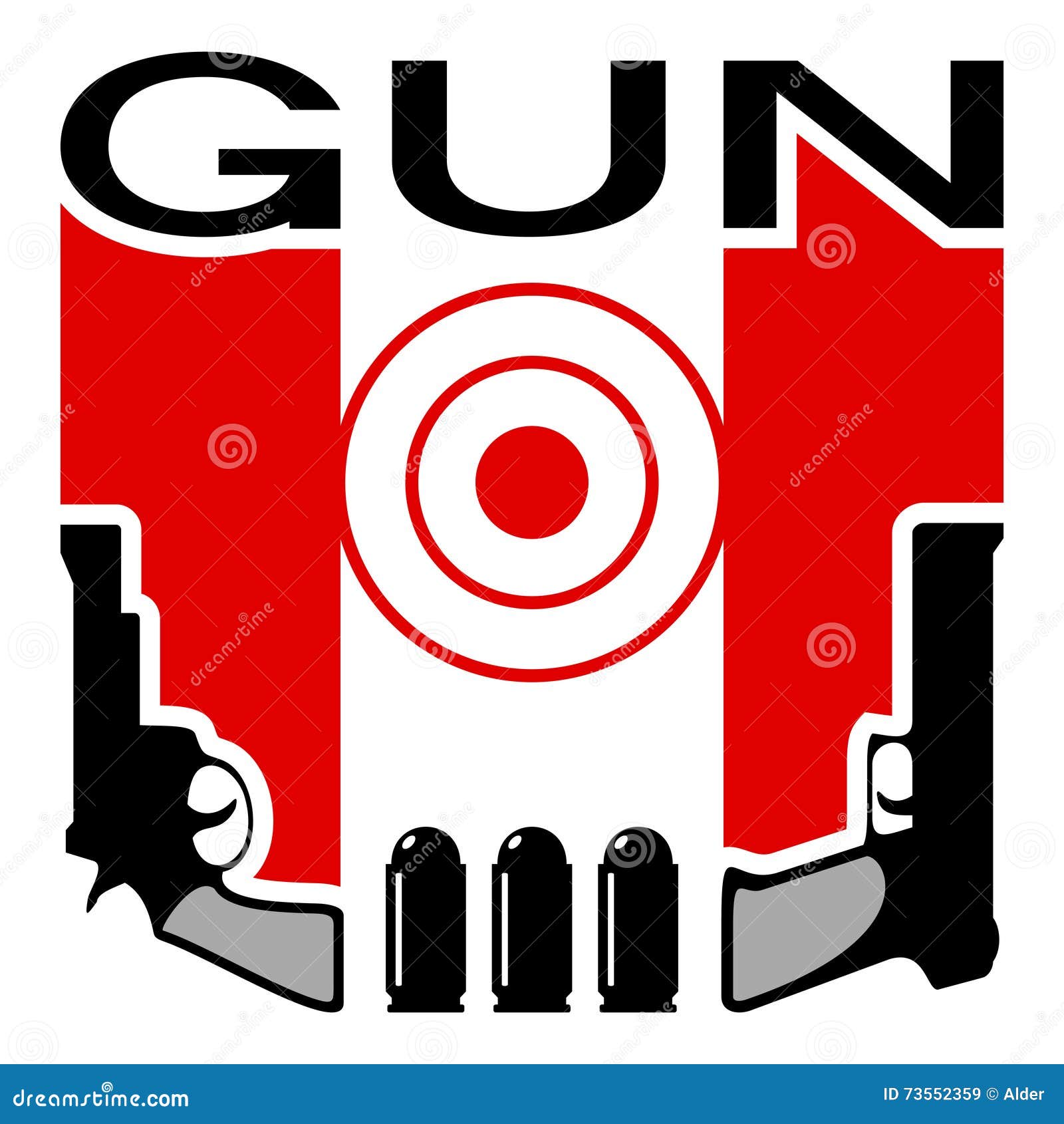 Gun Shop or Shooting Range Emblem Stock Vector - Illustration of ...