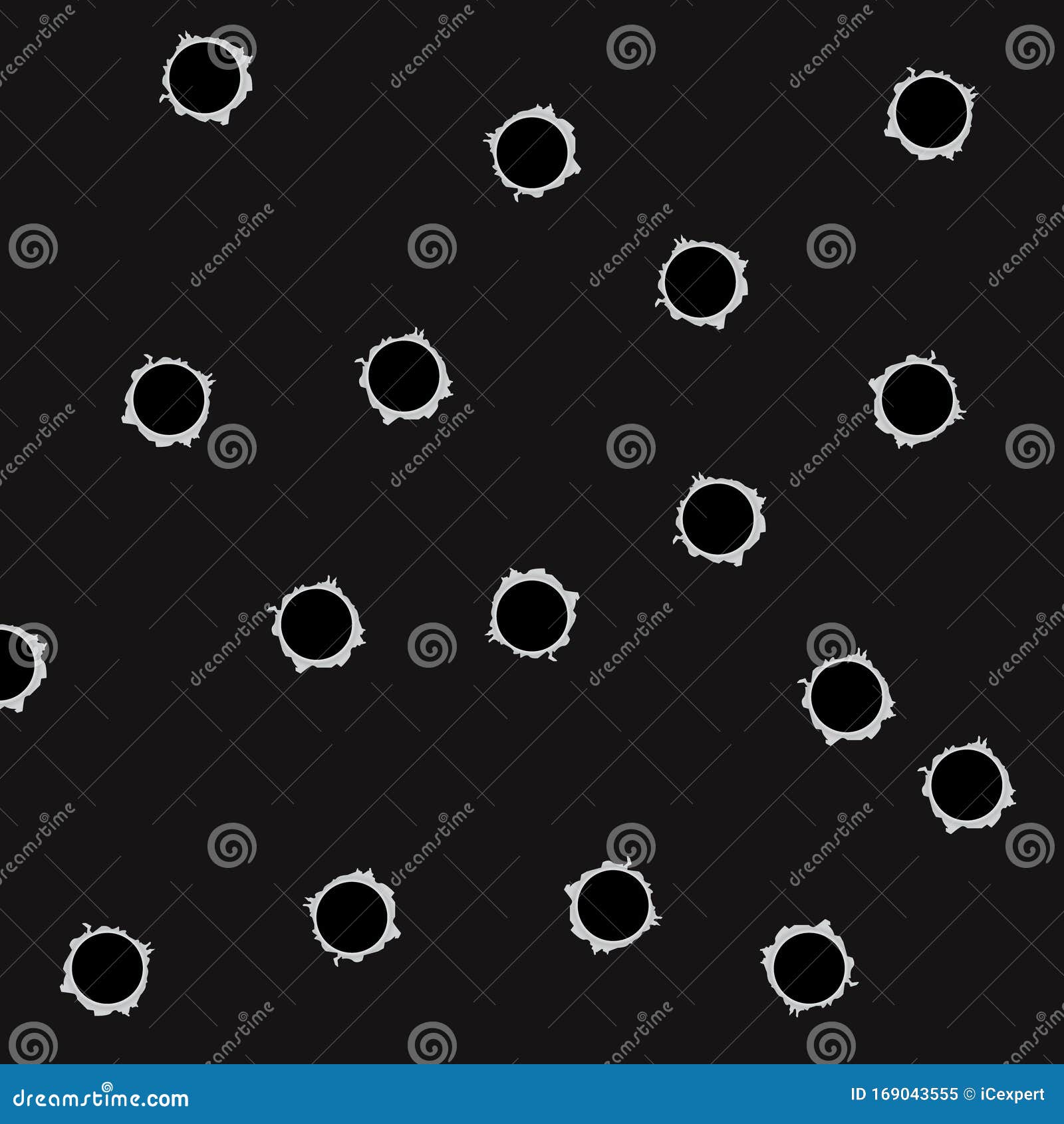 Gun shots wall design stock vector. Illustration of circle - 169043555