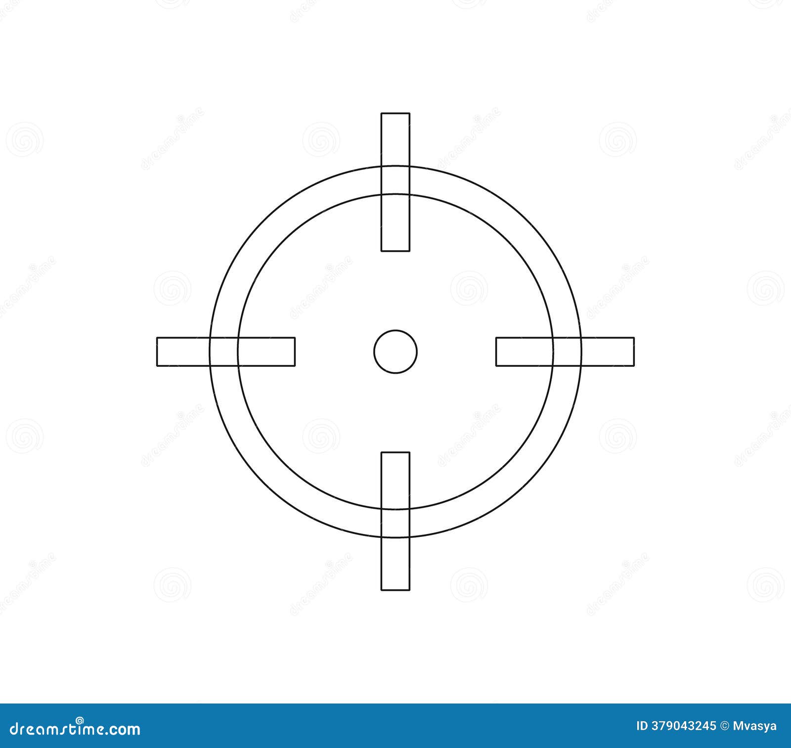 Gun Sight Isolated Crosshairs Bullseye Vector Image | CartoonDealer.com ...