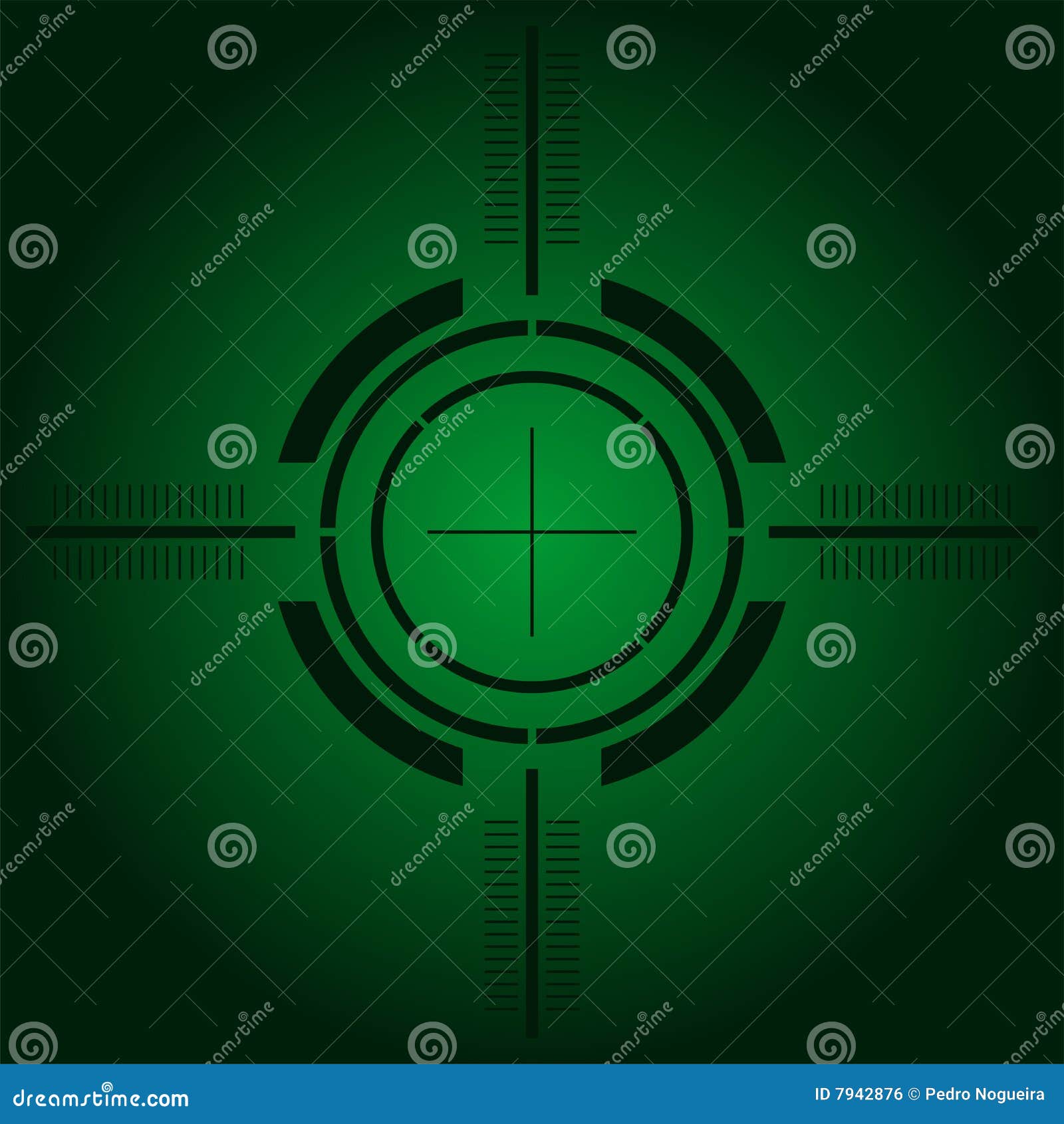 Gun Sight Over Green Gradient Stock Vector - Illustration of military ...