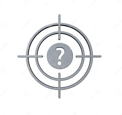 Gun Sight with Question Mark Stock Illustration - Illustration of ...