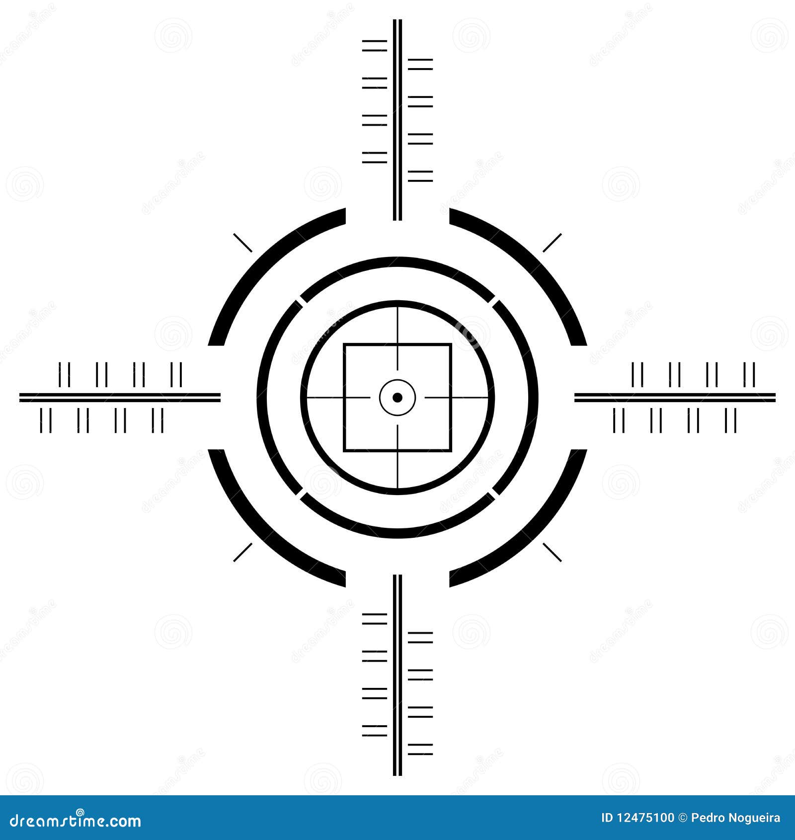 Gun sight template stock vector. Illustration of hair - 12475100