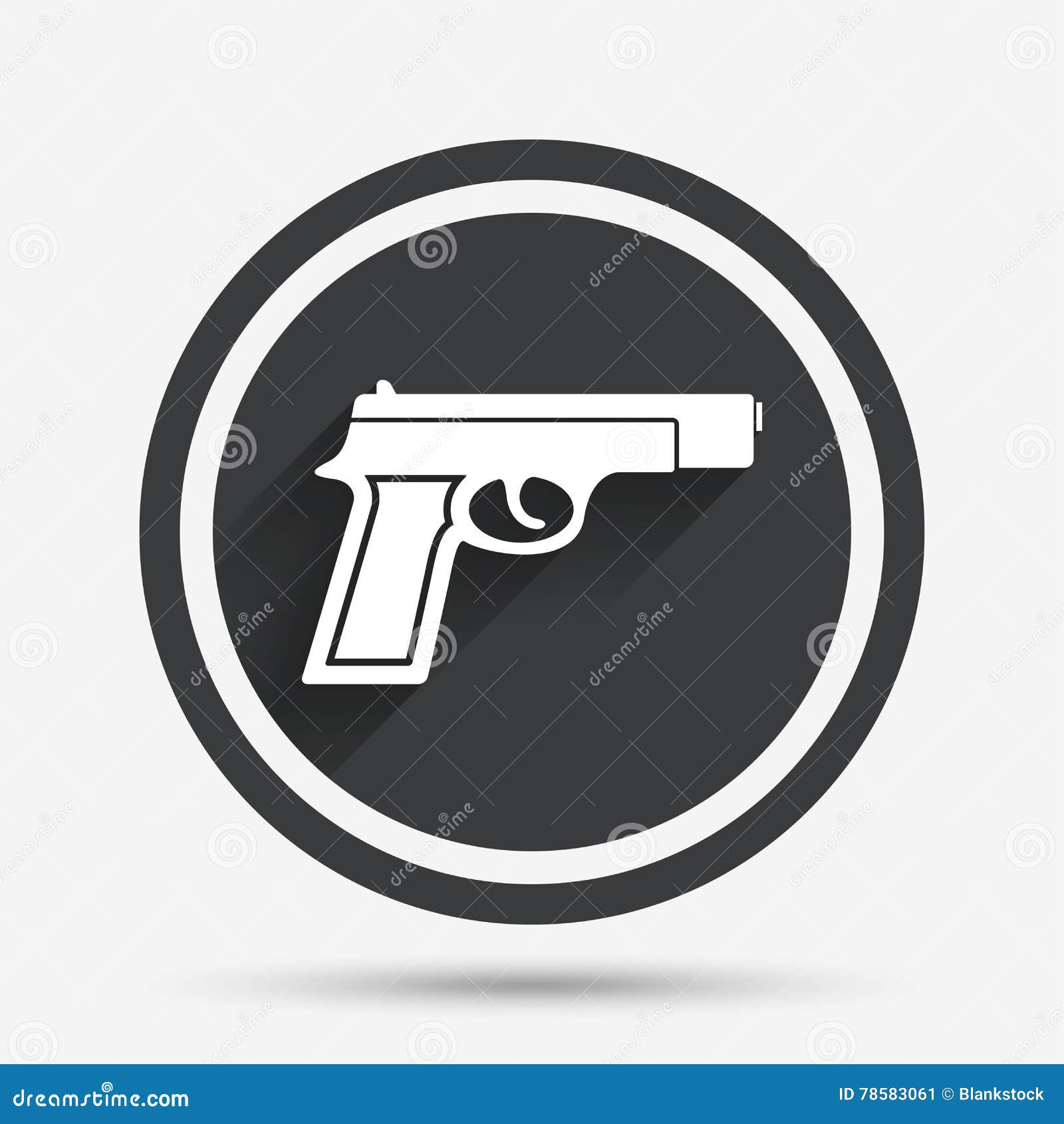 Gun Sign Icon. Firearms Weapon Symbol Stock Vector - Illustration of ...