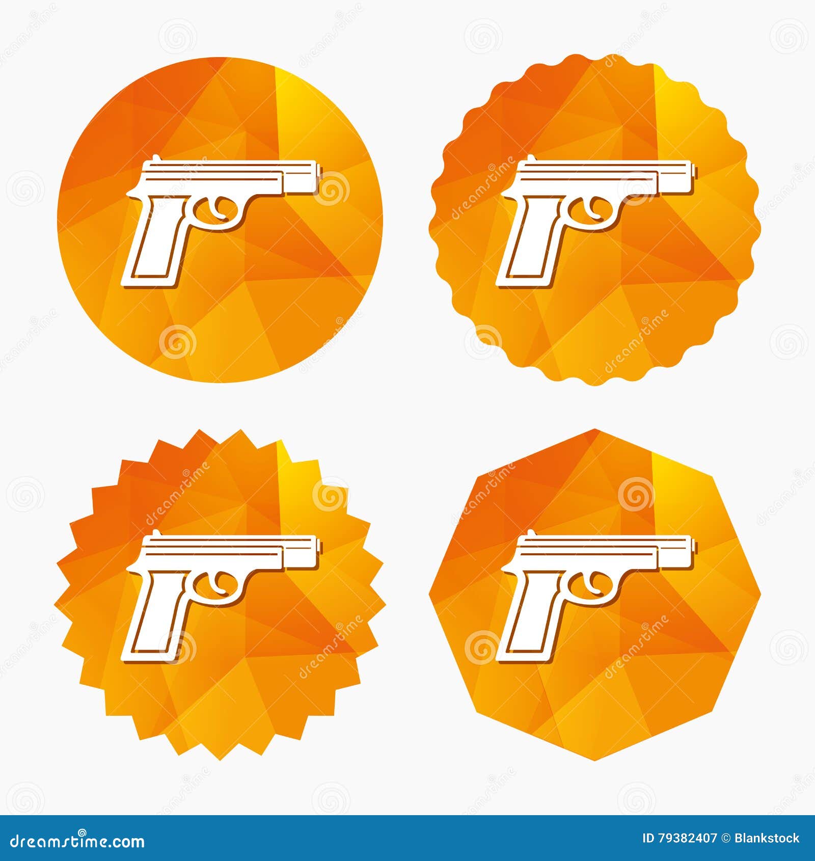 Gun Sign Icon. Firearms Weapon Symbol Stock Vector - Illustration of ...