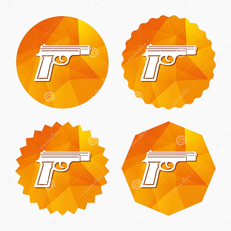 Gun Sign Icon. Firearms Weapon Symbol Stock Vector - Illustration of ...