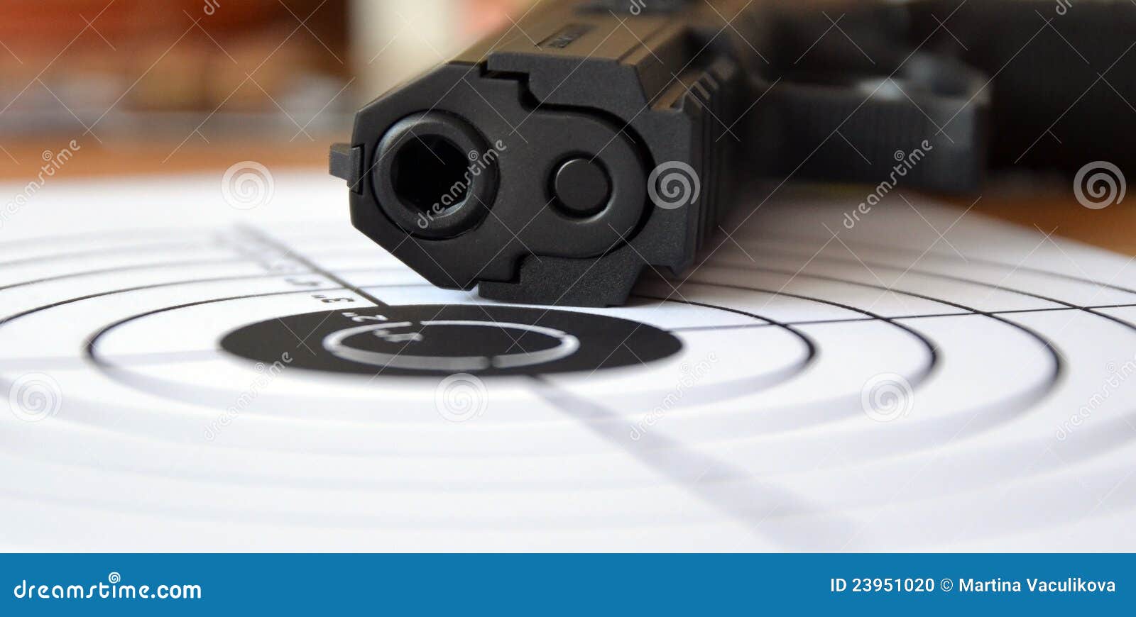 Gun and Target stock photo. Image of automatic, safety - 23951020