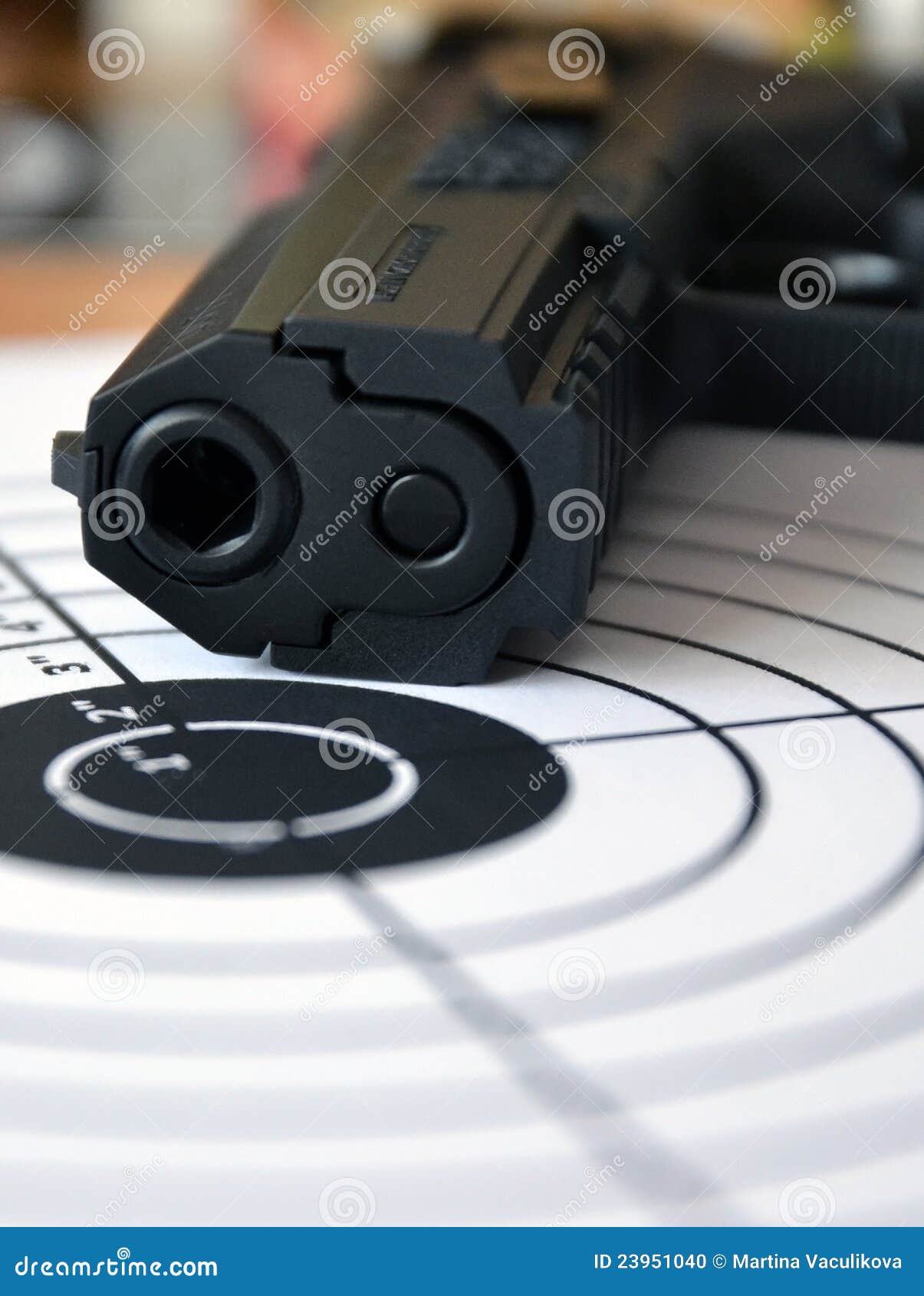 Gun and target stock photo. Image of metal, automatic - 23951040
