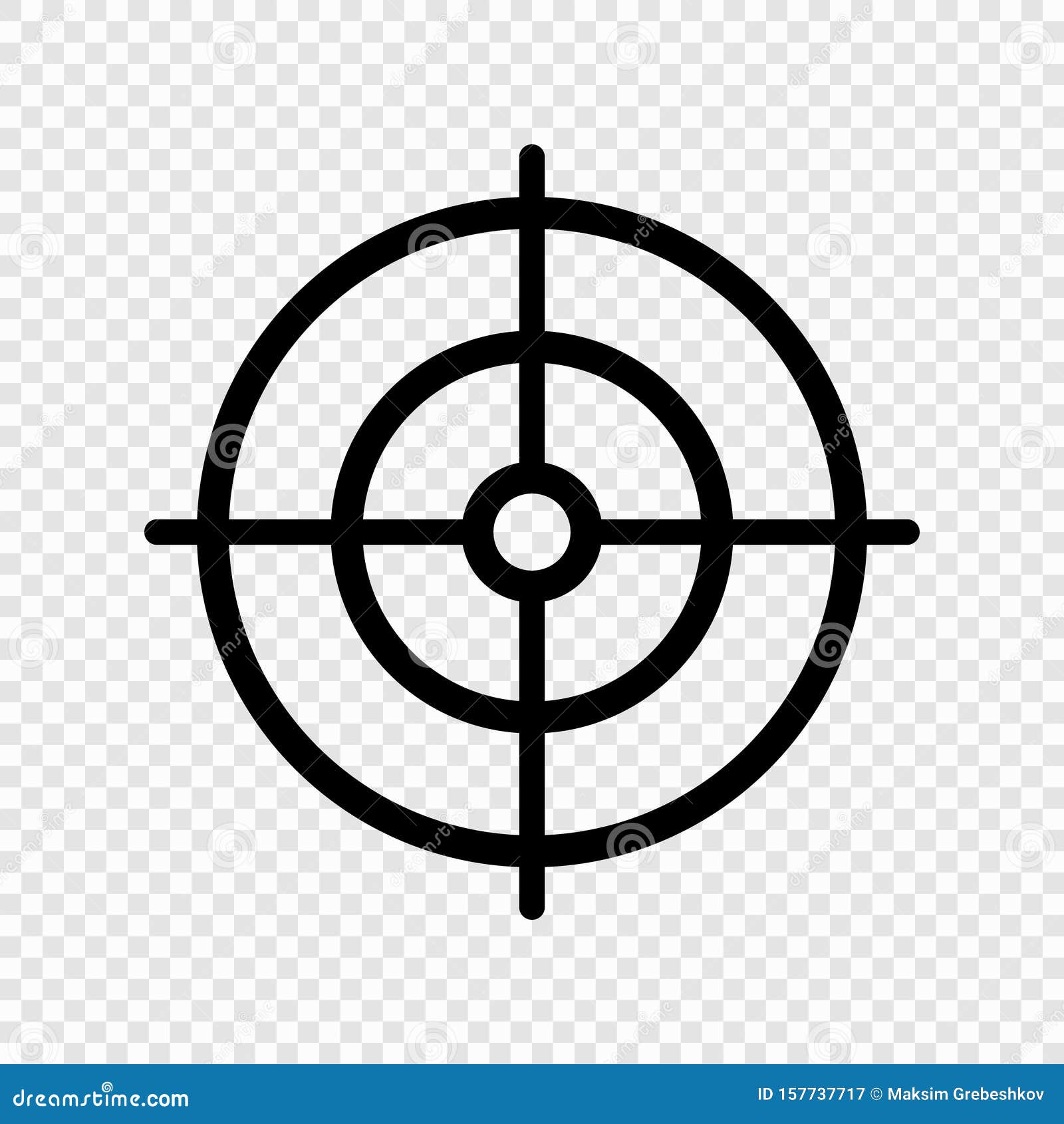 Gun target icon stock illustration. Illustration of black - 157737717