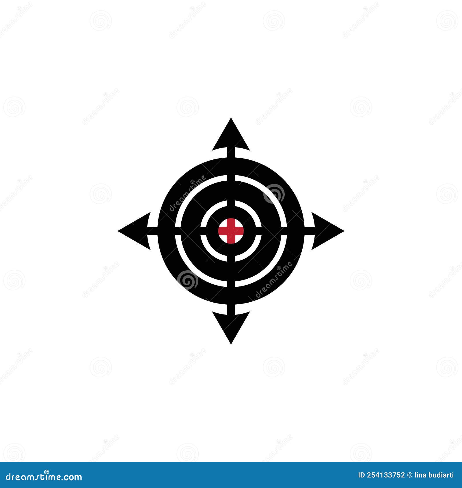 Gun target icon vector stock vector. Illustration of polygon - 254133752
