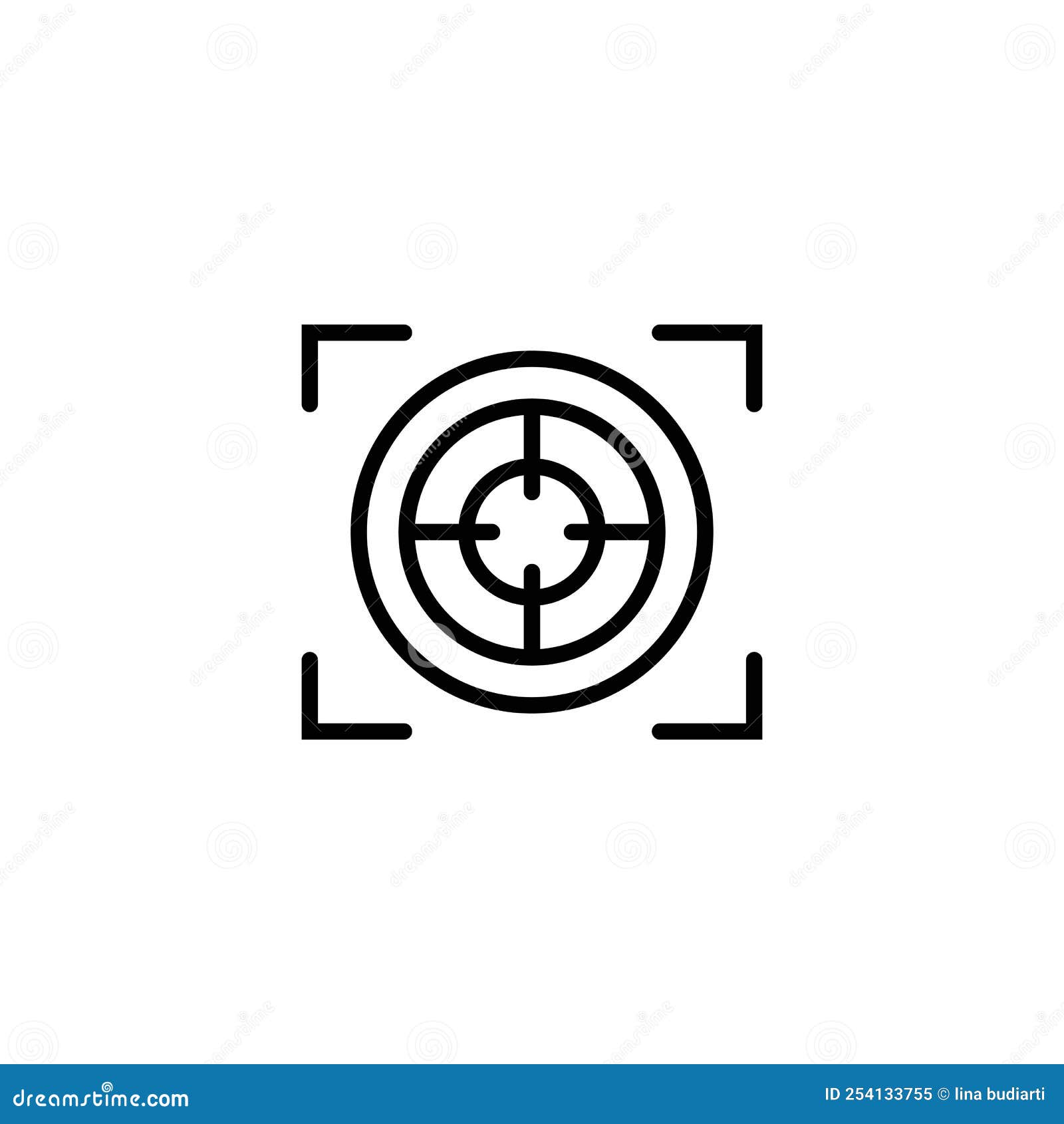 Gun target icon vector stock vector. Illustration of pointer - 254133755
