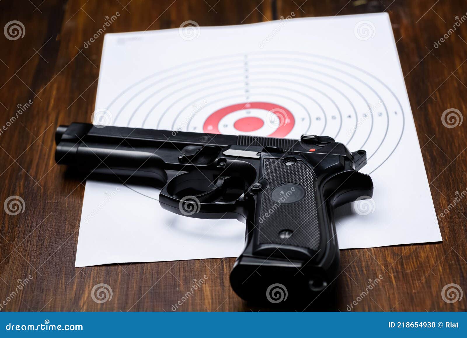 Gun & shield stock photo. Image of replica, handgun - 218654930