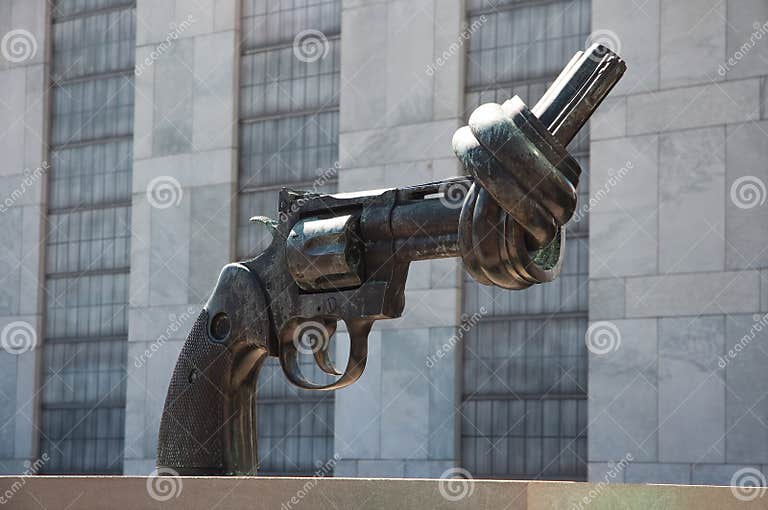 Gun tied in a knot editorial image. Image of pistol, peaceful - 20883260
