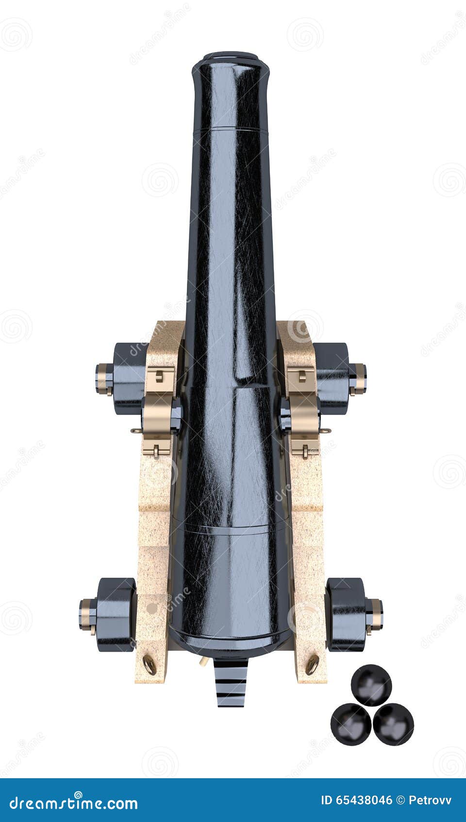 Gun. top view stock illustration. Illustration of isolated - 65438046