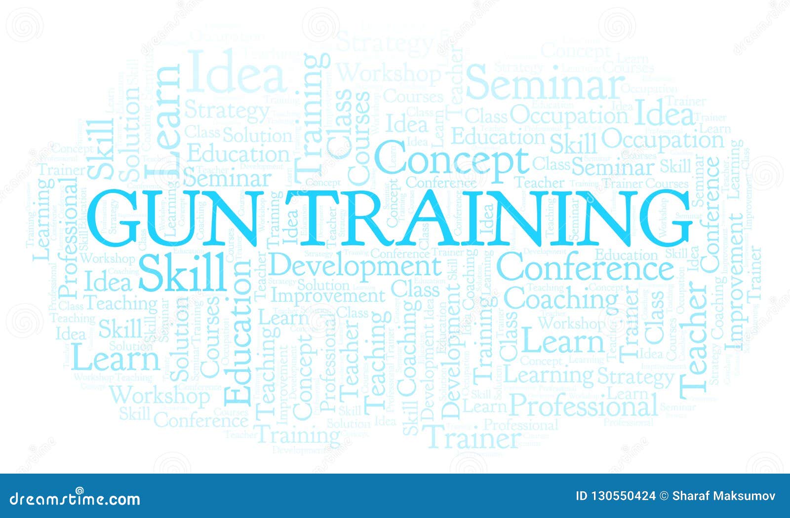 Gun Training word cloud. stock illustration. Illustration of bright ...