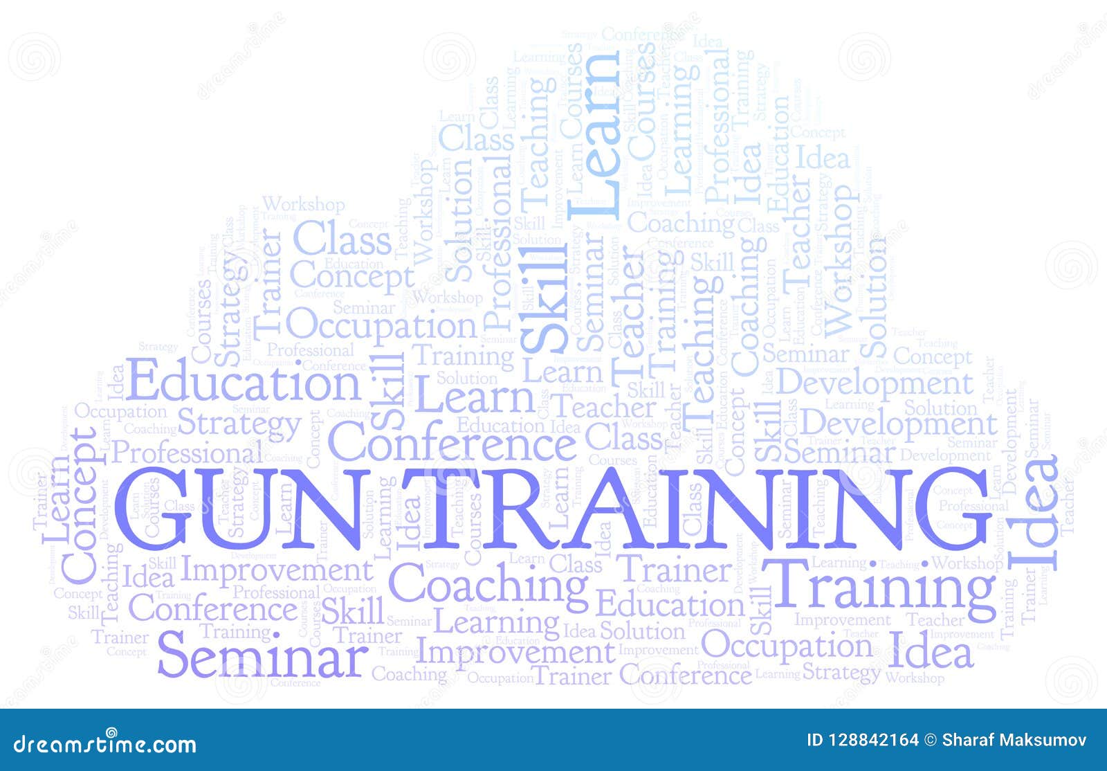 Gun Training word cloud. stock illustration. Illustration of fonts ...