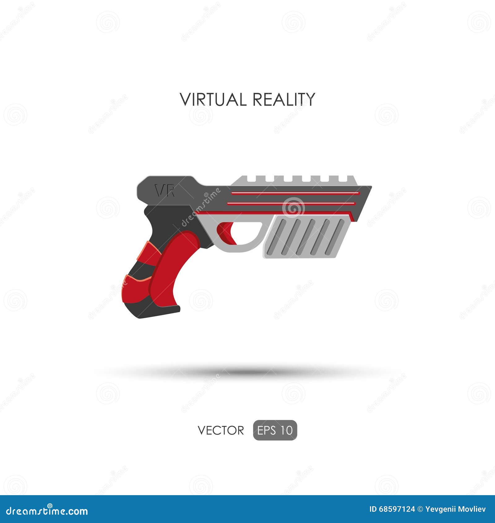 Gun for Virtual Reality System. Game Weapons Stock Vector ...