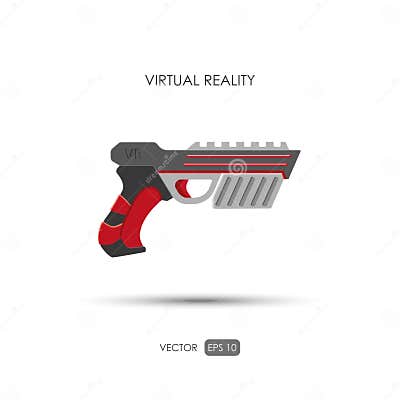 Gun for Virtual Reality System. Game Weapons Stock Vector ...
