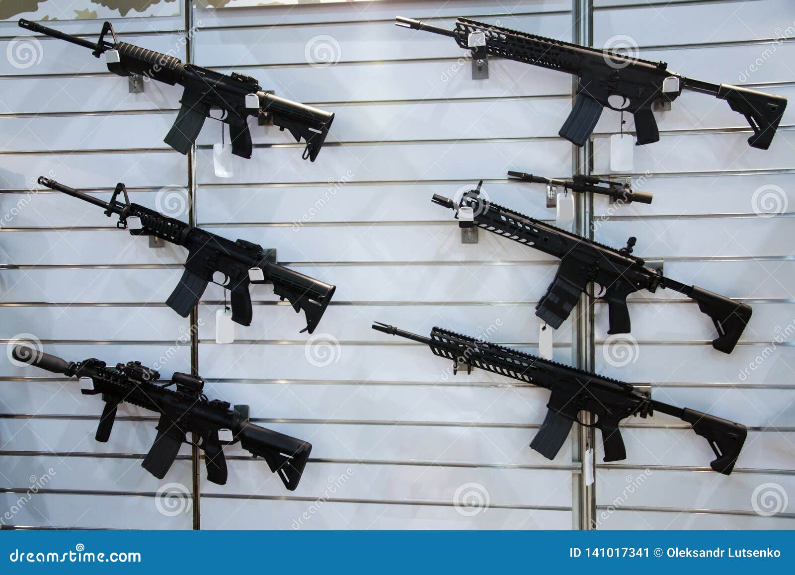 Gun wall rack with rifles stock image. Image of group - 141017341