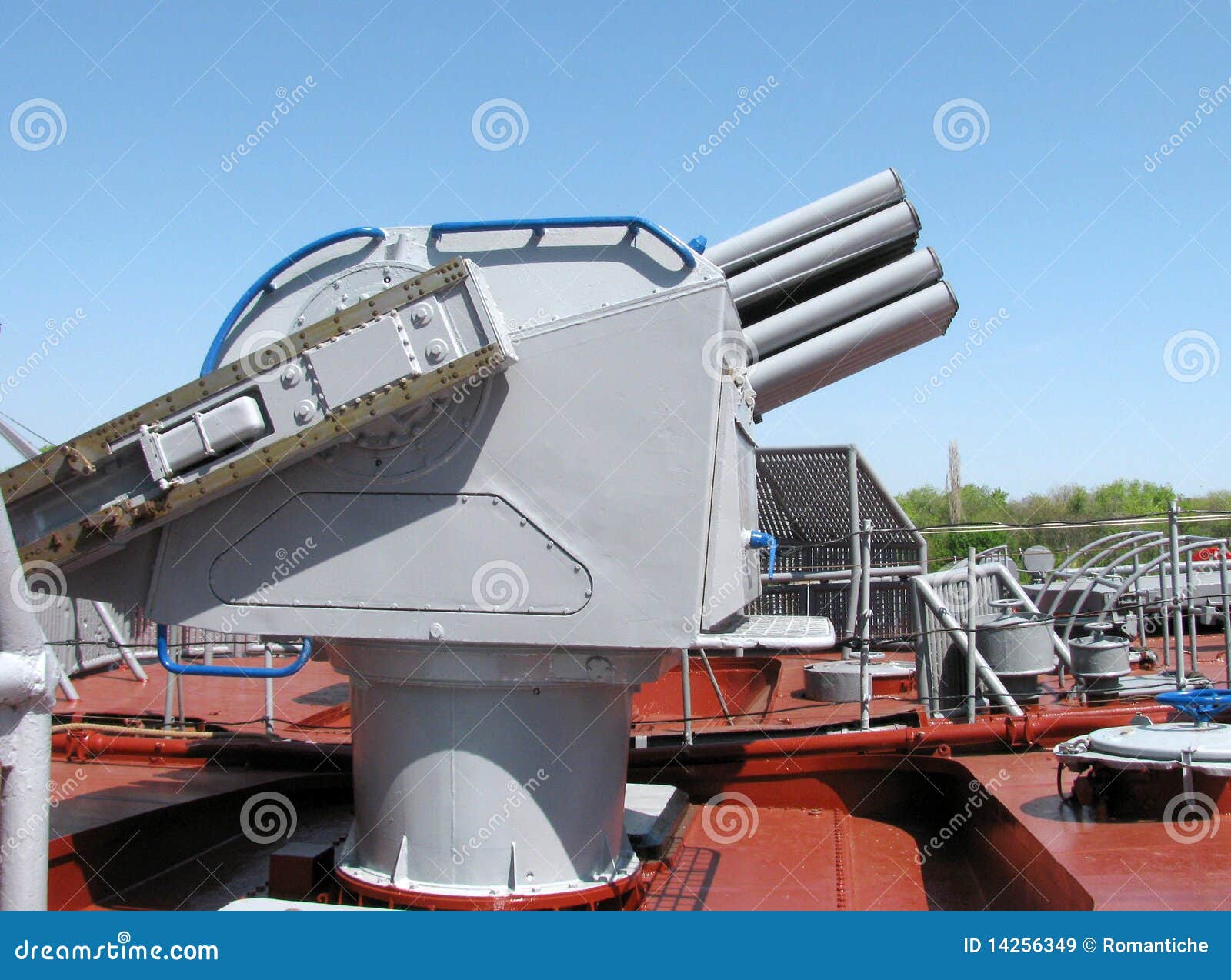 Gun on a warship stock image. Image of warlike, defence - 14256349