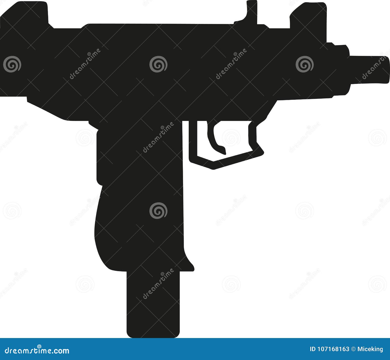 Gun Weapon Uzi Cartoon Vector | CartoonDealer.com #107168163