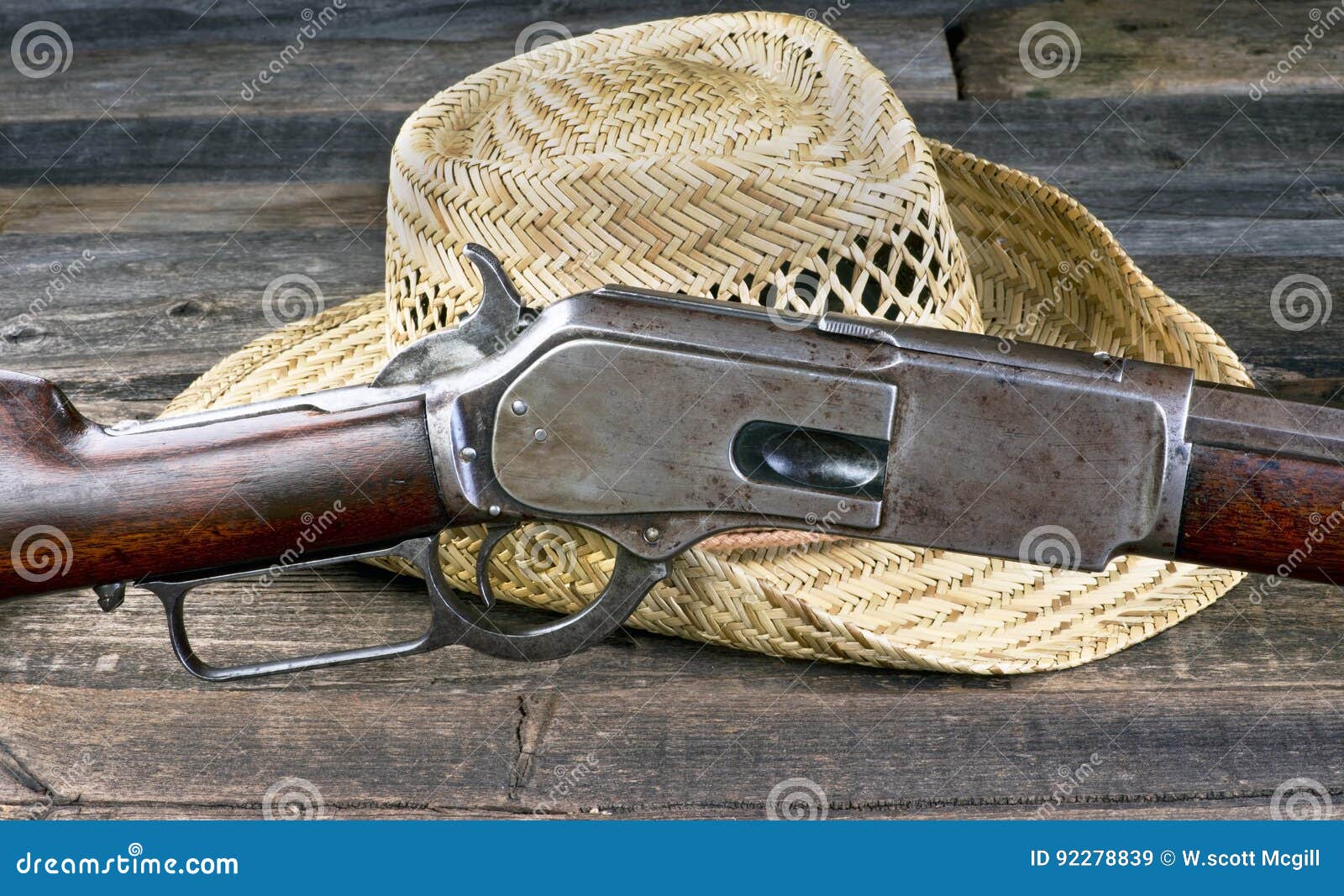 Antique Lever Action Rifle. Stock Photography | CartoonDealer.com #93082370