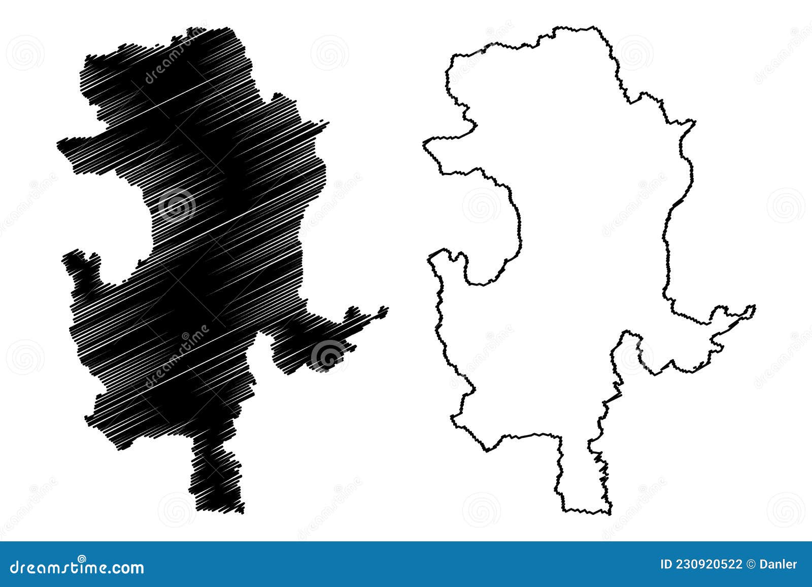 Gwalior District Madhya Pradesh State, Division, Republic Of India Map ...