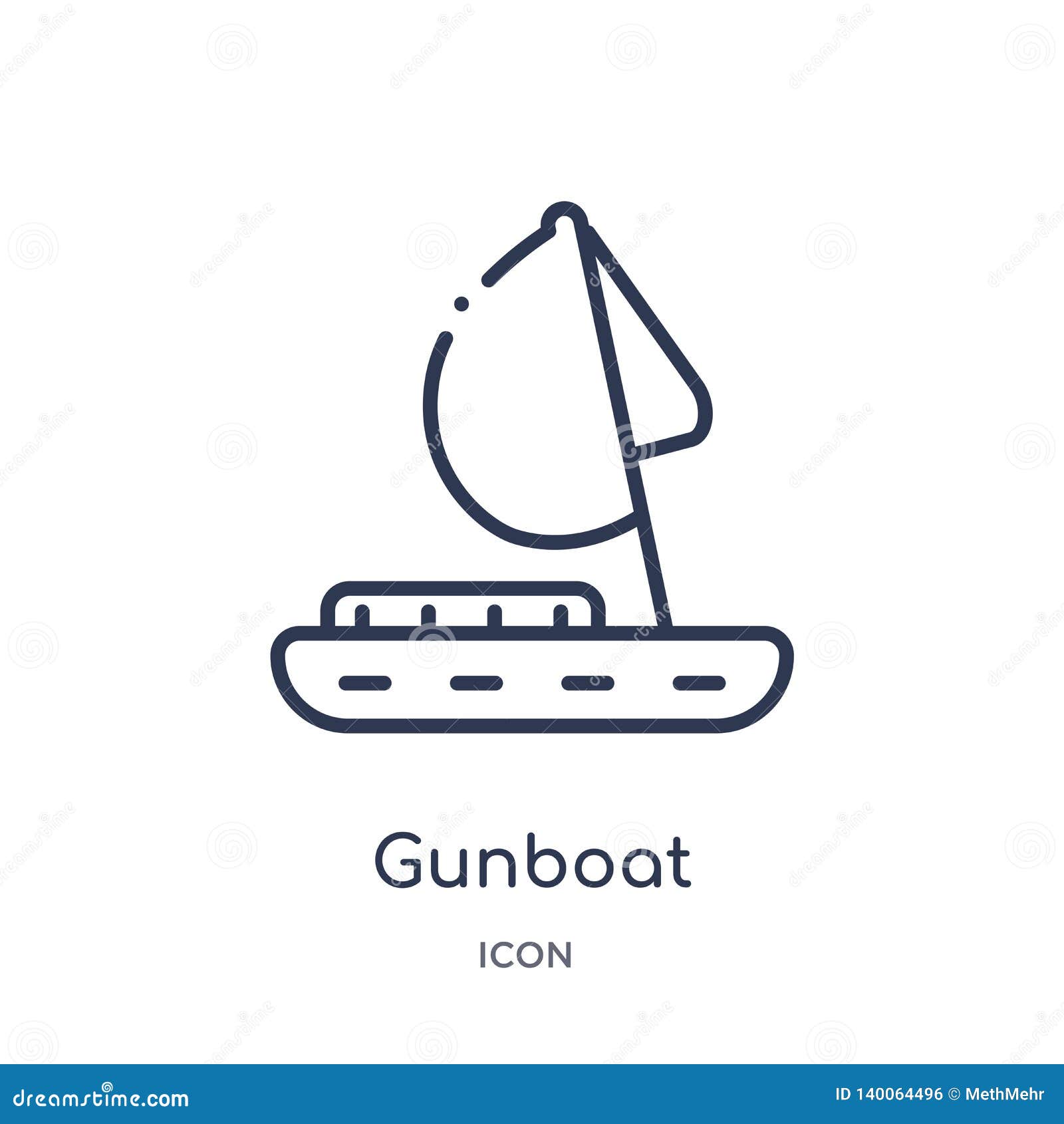 Gunboat Icon. Trendy Gunboat Logo Concept On White Background Fr Vector ...