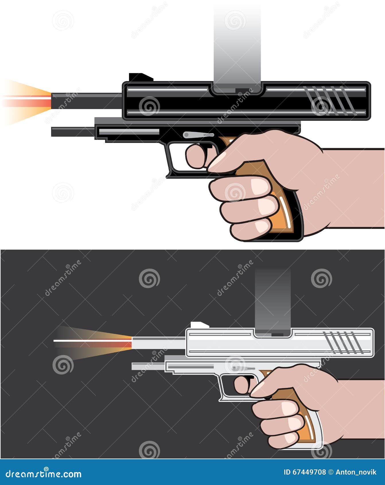 Gunfire Stock Illustrations – 267 Gunfire Stock Illustrations, Vectors ...