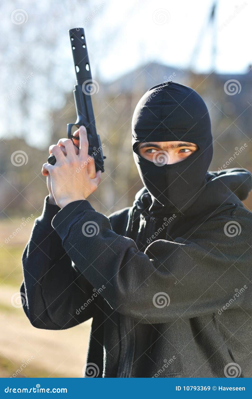 Gunman stock image. Image of silencer, forces, people - 10793369