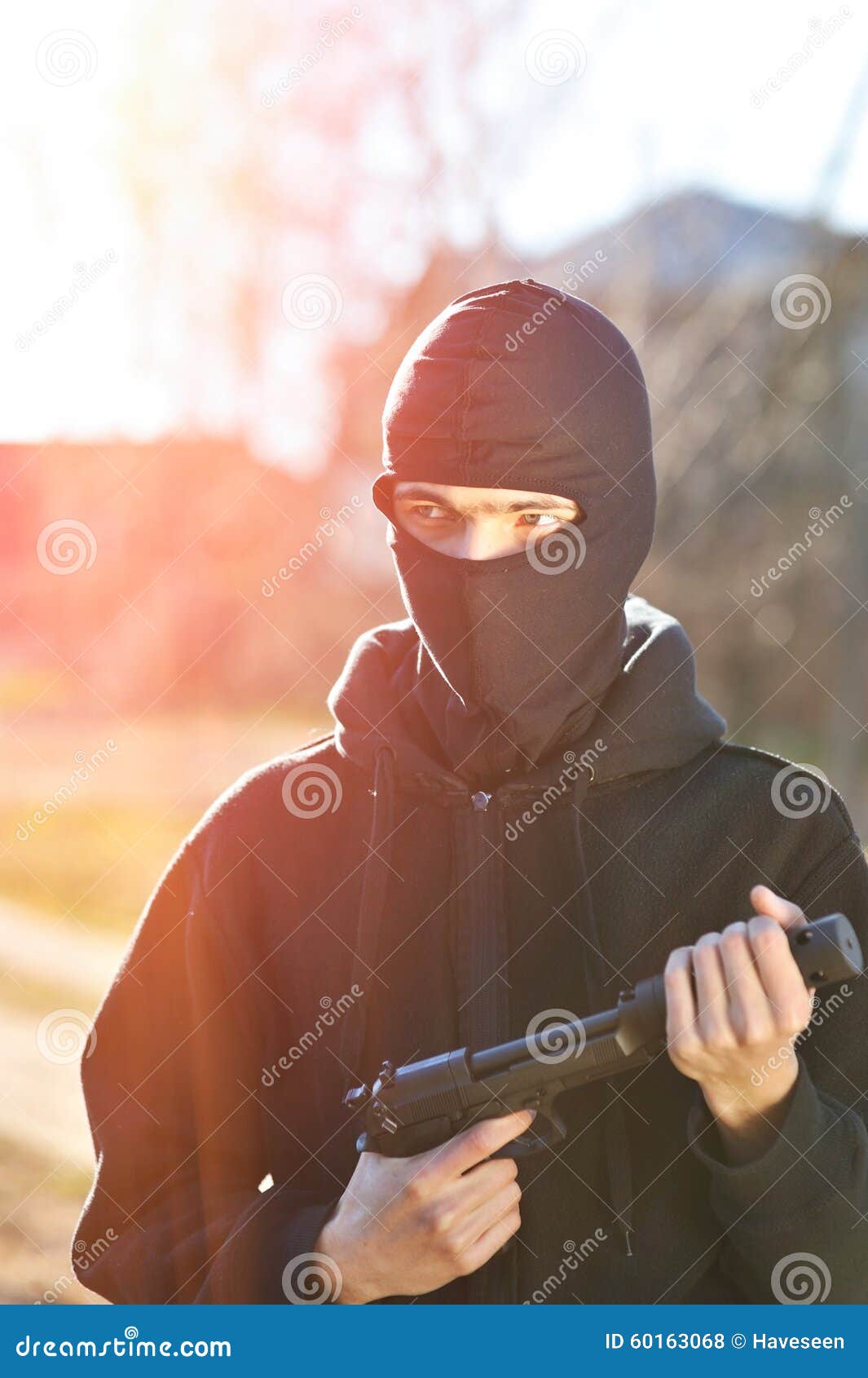 Gunman stock photo. Image of crime, aggression, armed - 60163068