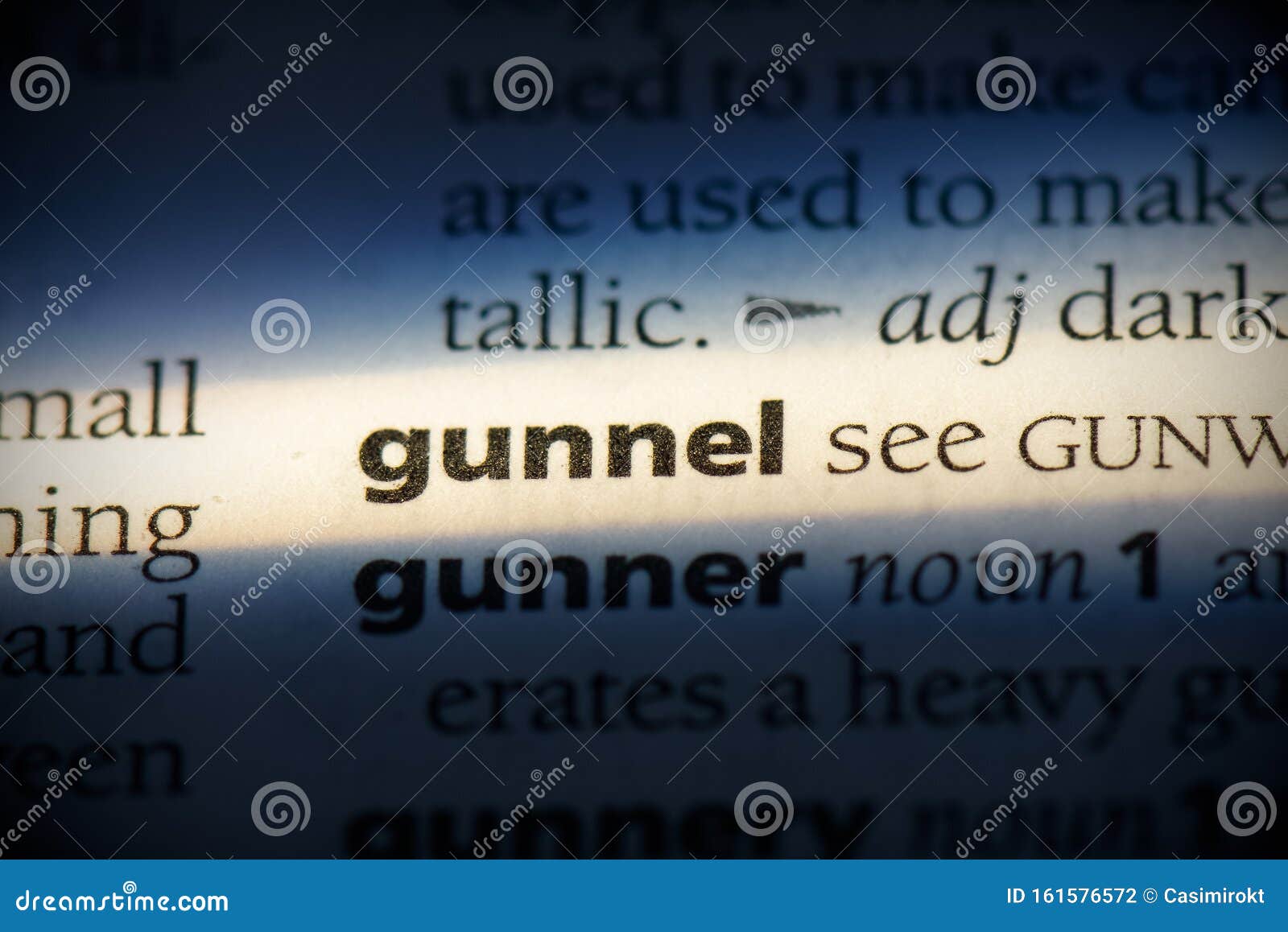 Gunnel stock photo. Image of printed, definition, page - 161576572