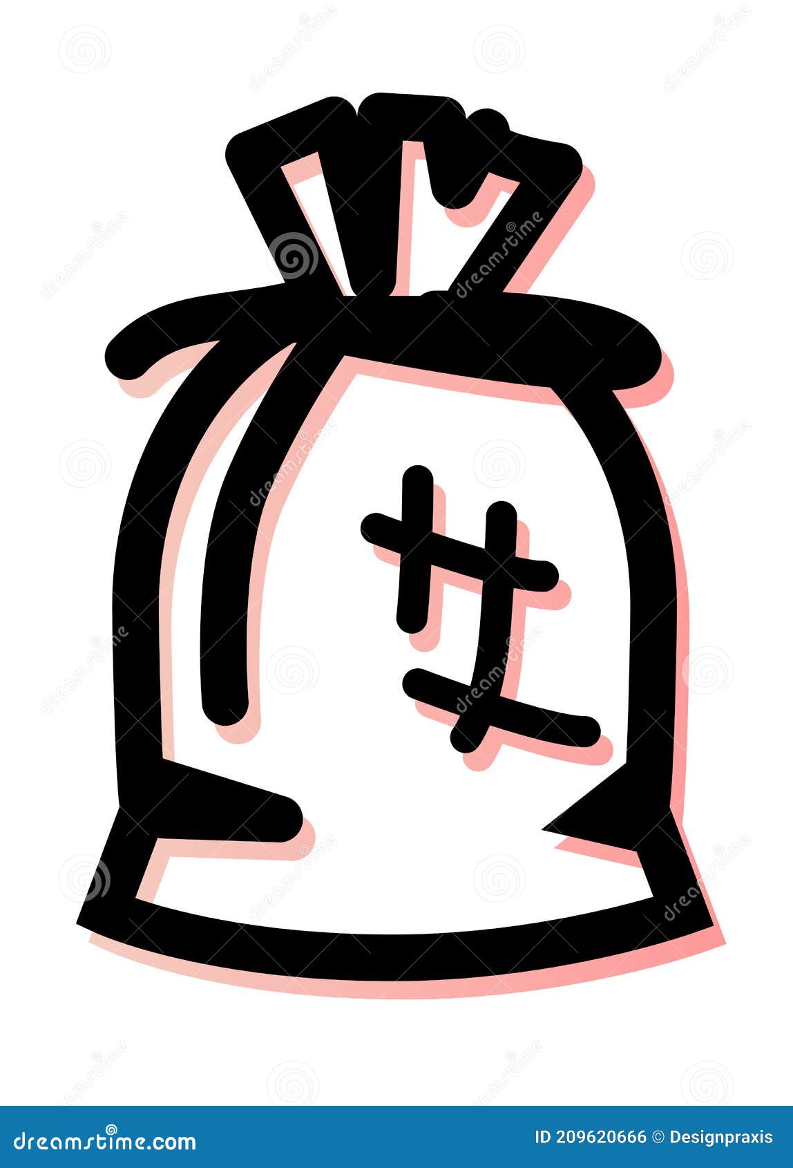 Gunny Bag Icon stock illustration. Illustration of store - 209620666