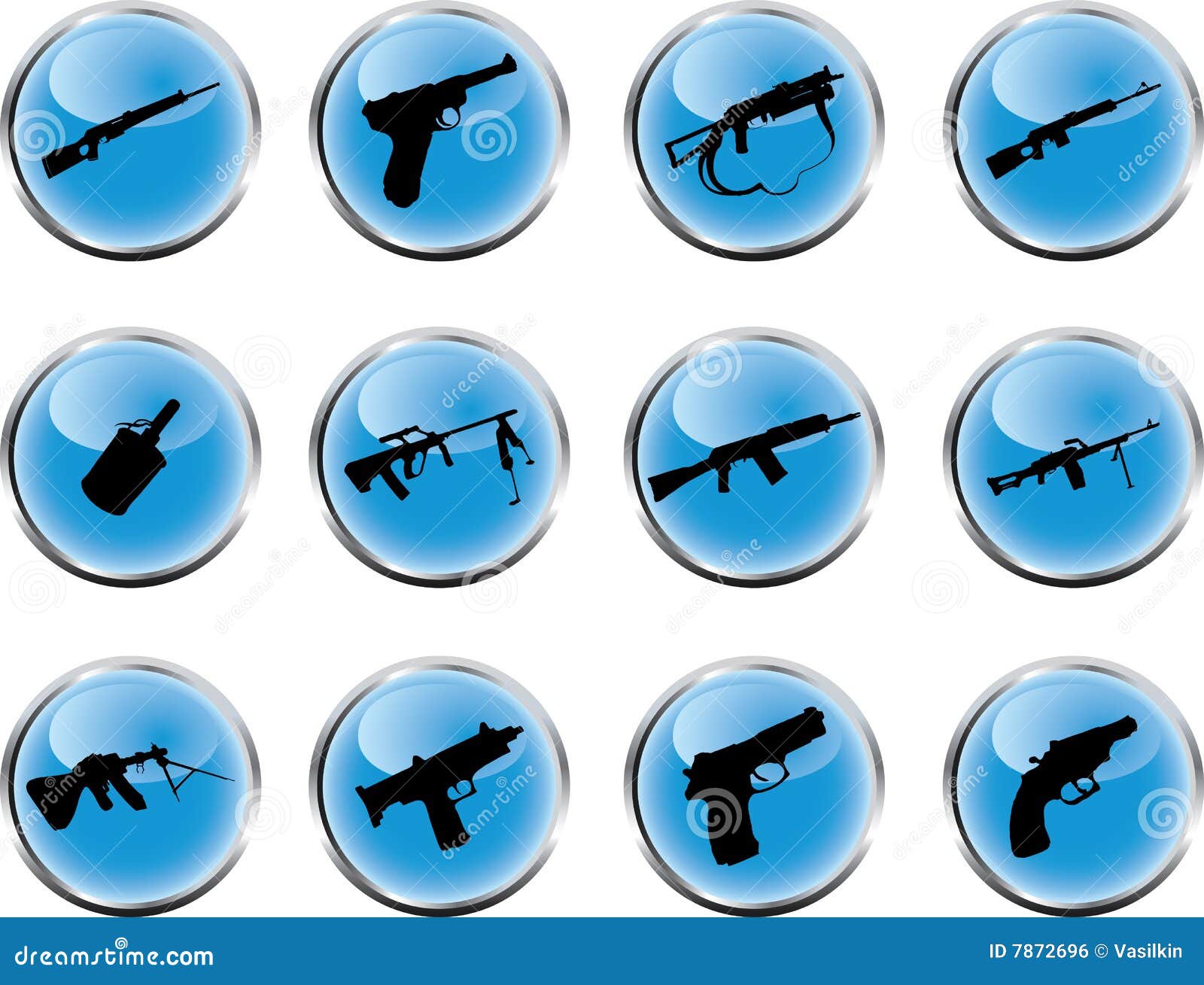 Guns stock vector. Illustration of power, color, rifle - 7872696