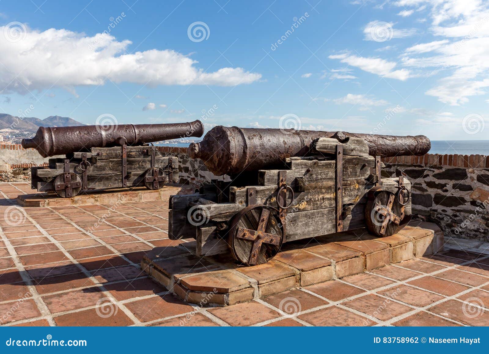 Guns stock photo. Image of spain, guns, sohail, artillery - 83758962