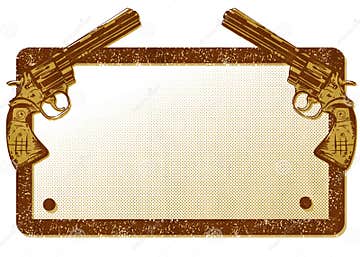 Guns Banner Illustration stock illustration. Illustration of bullet ...