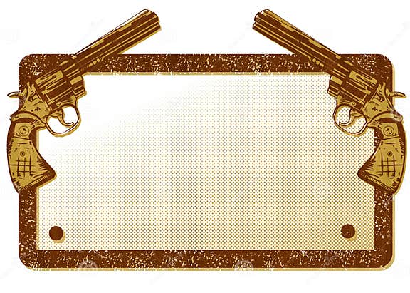 Guns Banner Illustration stock illustration. Illustration of bullet ...