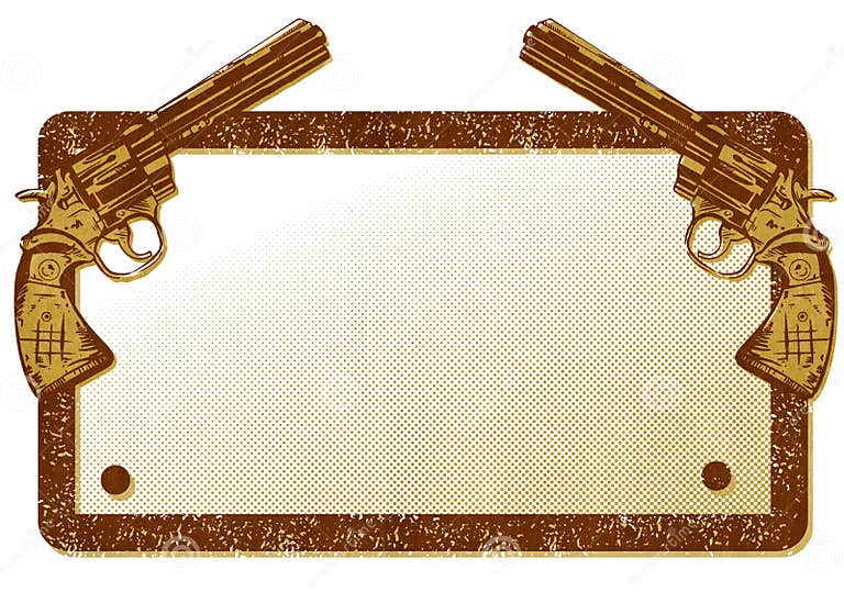 Guns Banner Illustration stock illustration. Illustration of bullet ...