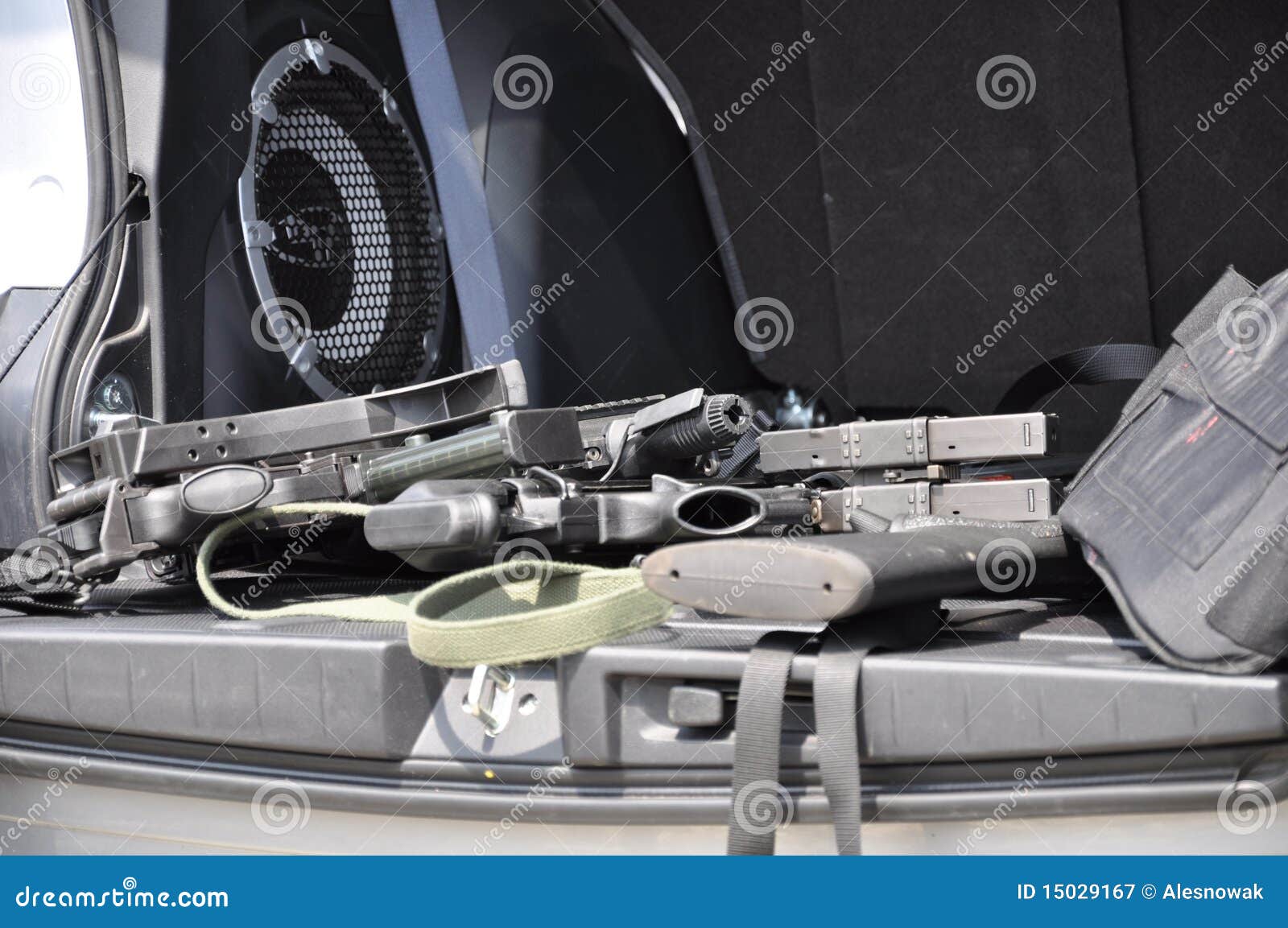 Guns in the car stock image. Image of confessed, open - 15029167