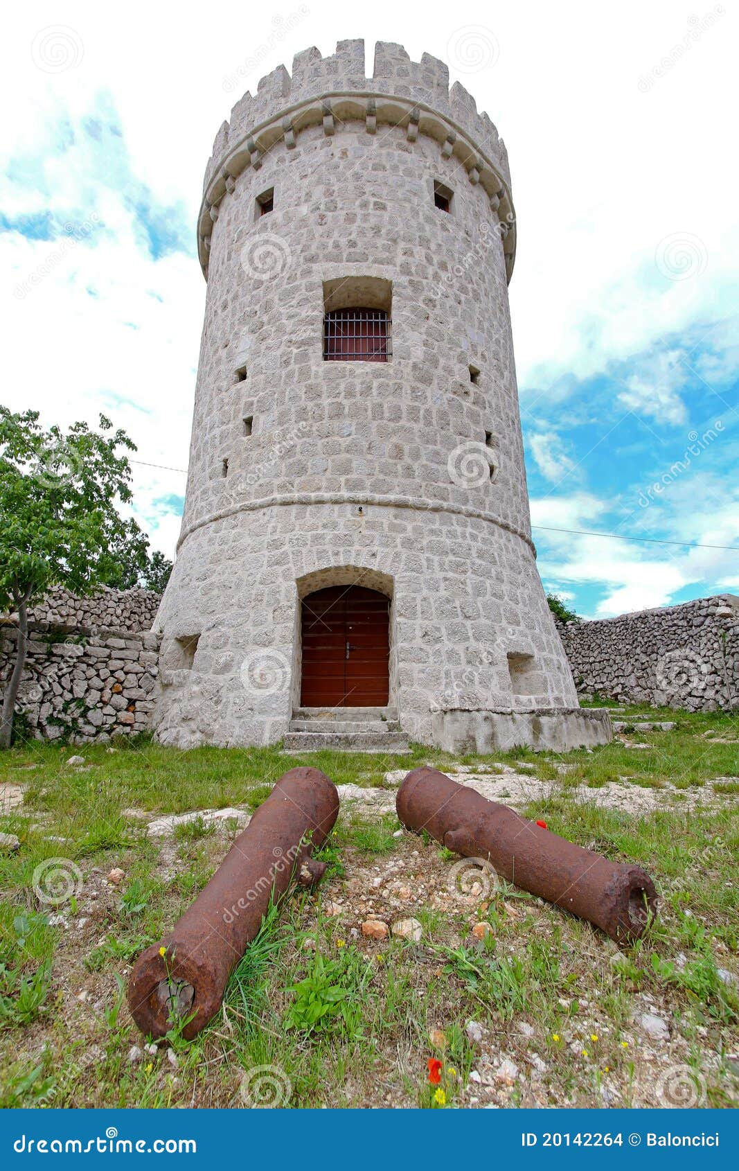 Guns and castle stock photo. Image of medieval, croatia - 20142264