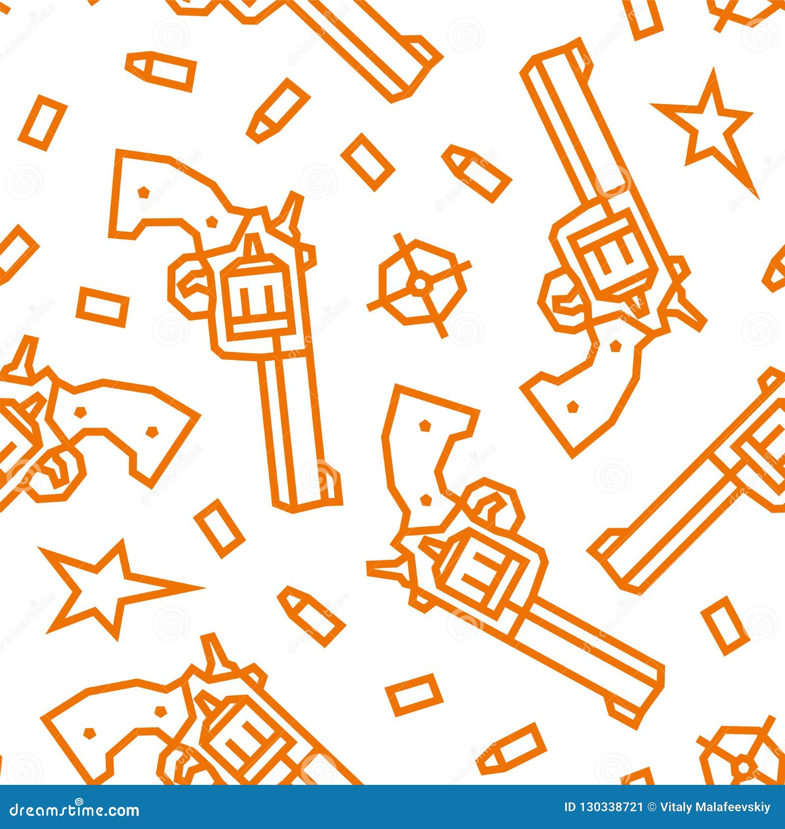 Guns Low Poly Seamless Pattern V3 White Background Stock Vector ...