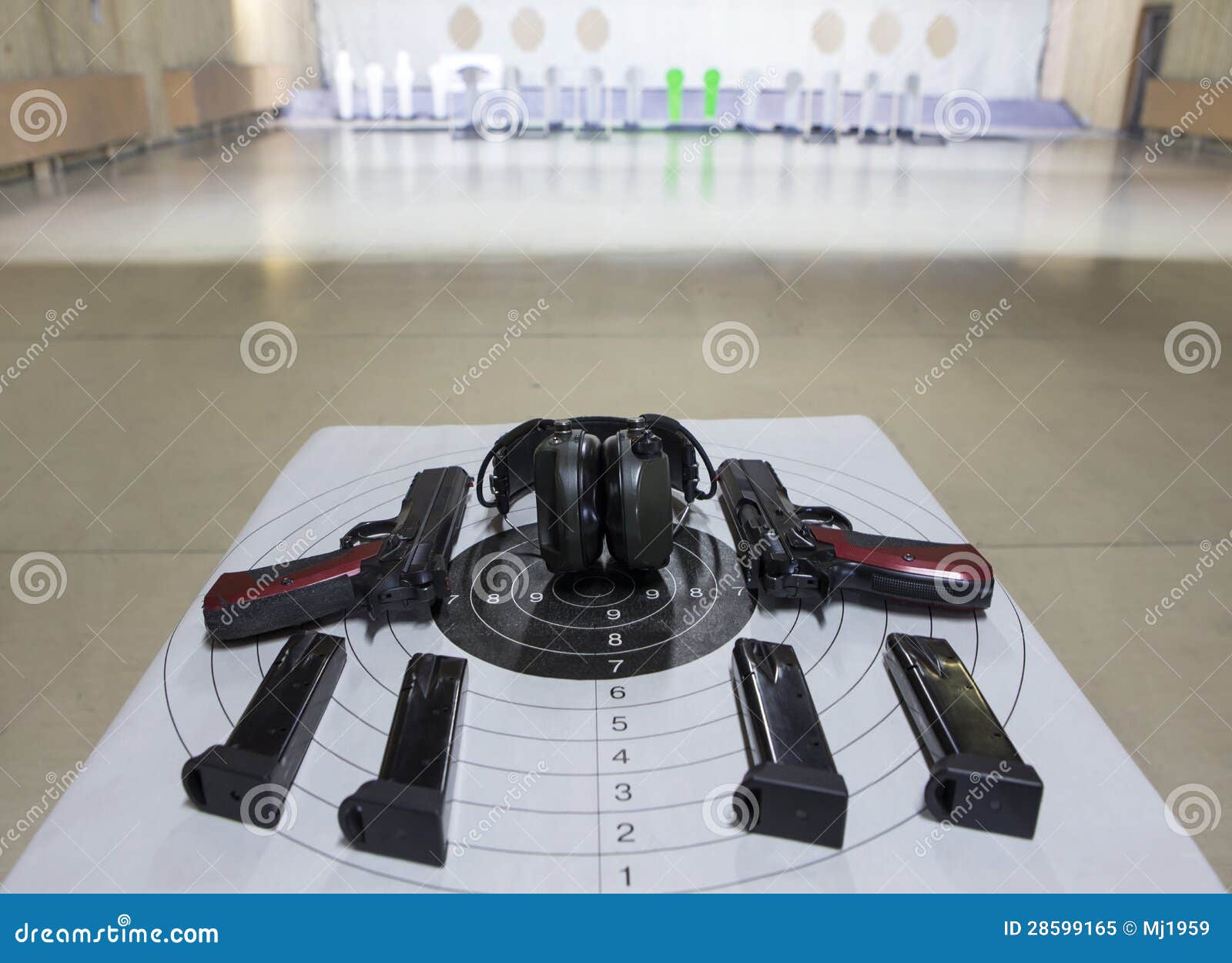 Guns shooting range stock image. Image of safety, handgun - 28599165