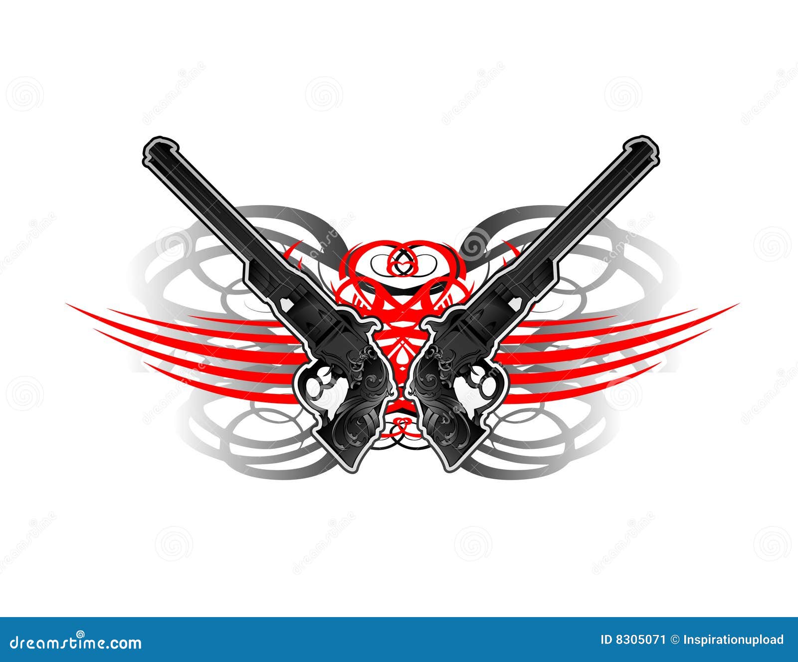 Guns & Tribals stock illustration. Illustration of fire - 8305071