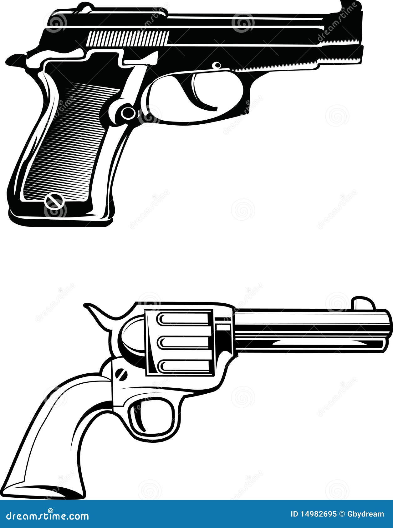 Guns vector stock vector. Illustration of ammo, hand - 14982695