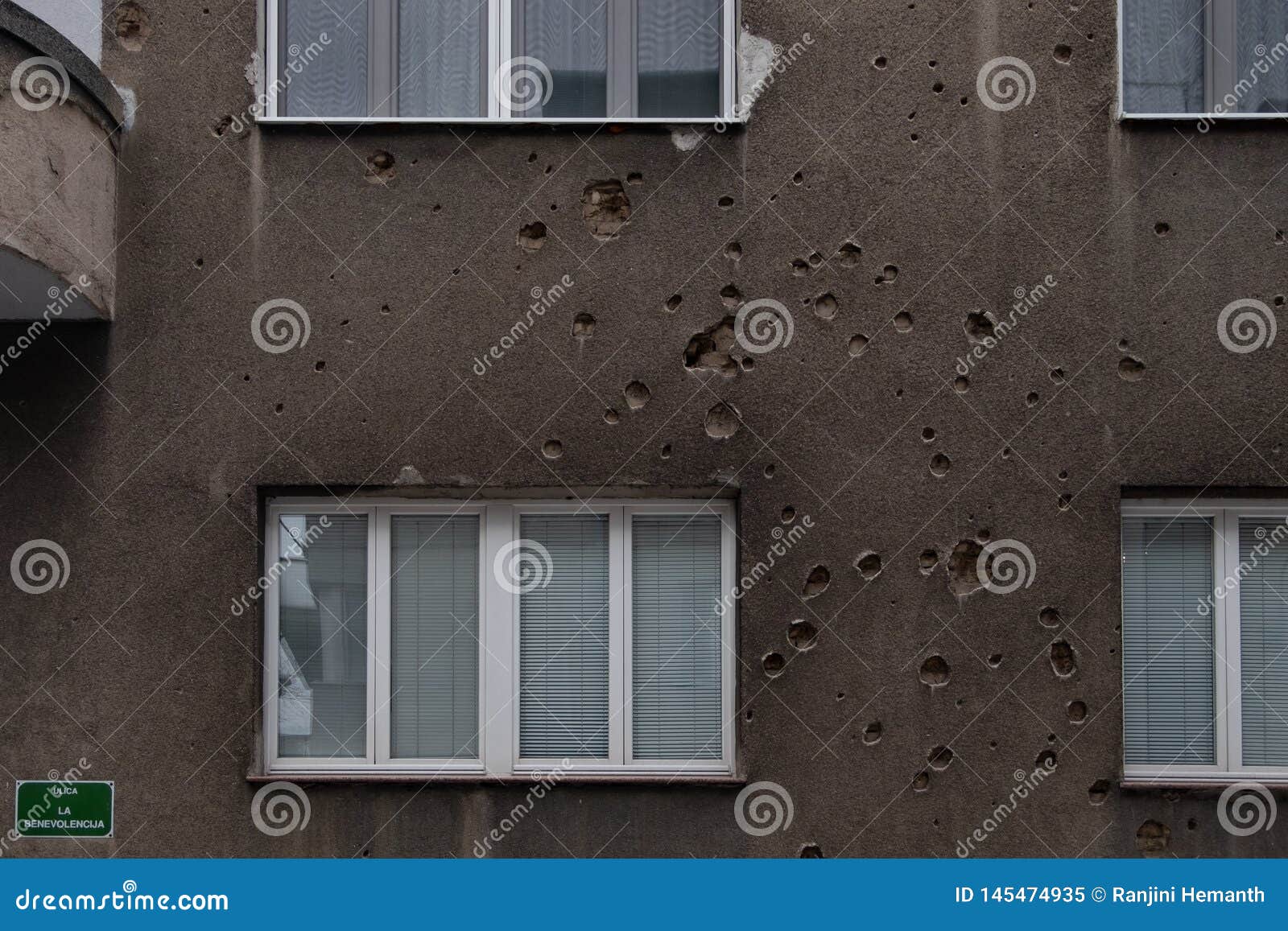 Gunshots on the Wall stock image. Image of sarajevo - 145474935