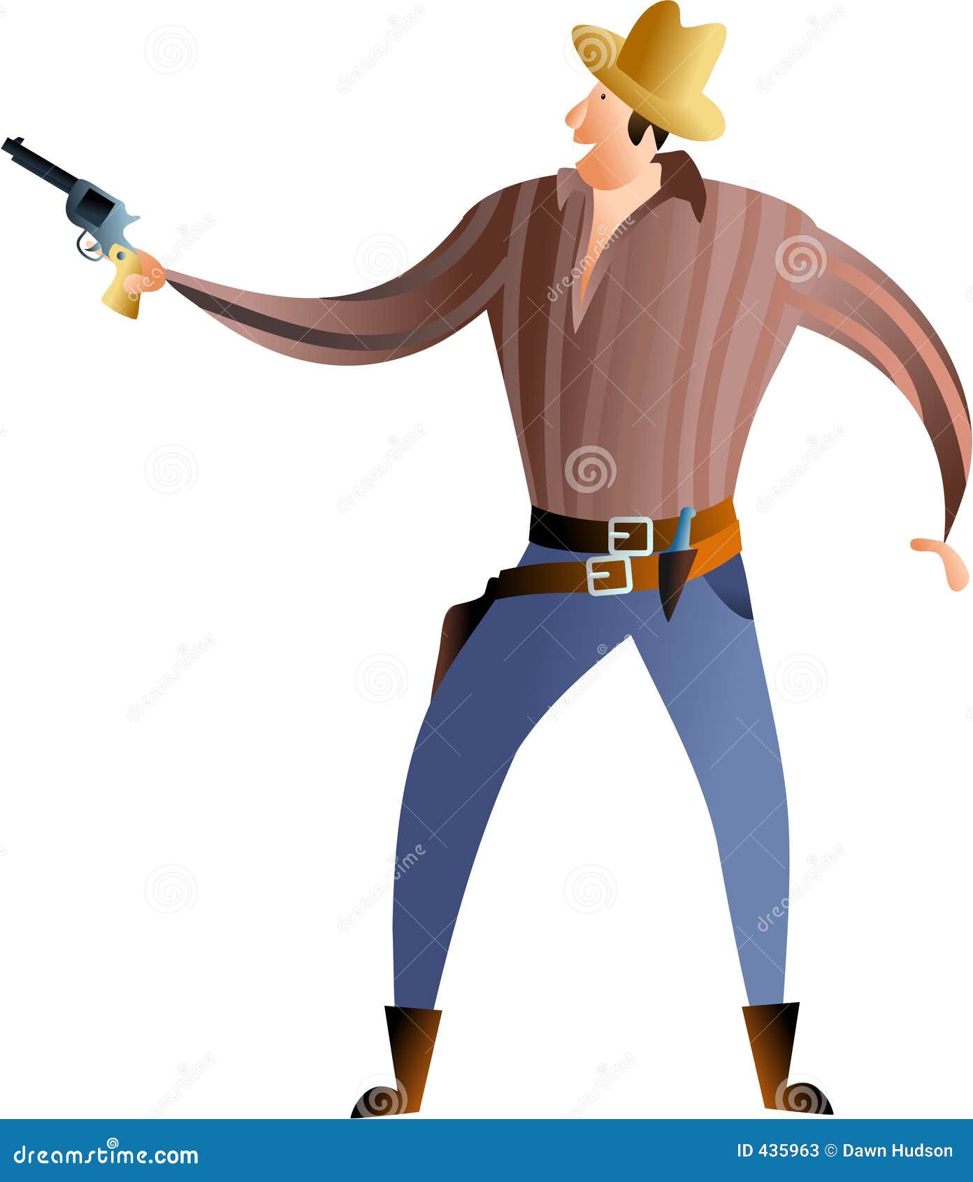 Gunslinger stock illustration. Illustration of character - 435963