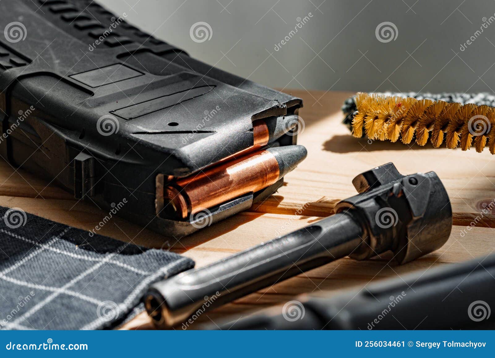 Gunsmith S Working Table for Gun Cleaning and Maintaining Stock Image ...